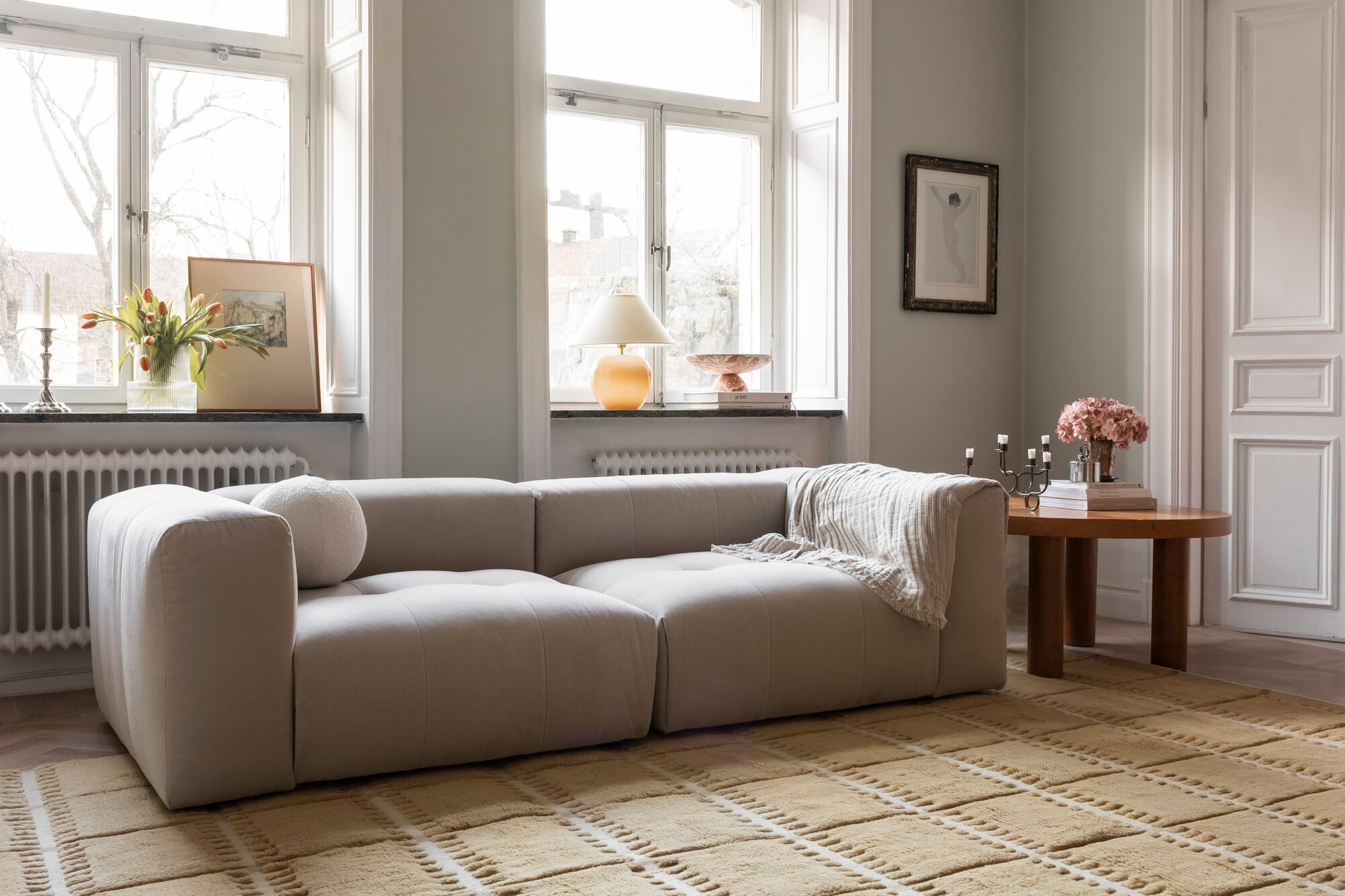 LAYERED Lilly wool rug, mustard | Finnish Design Shop