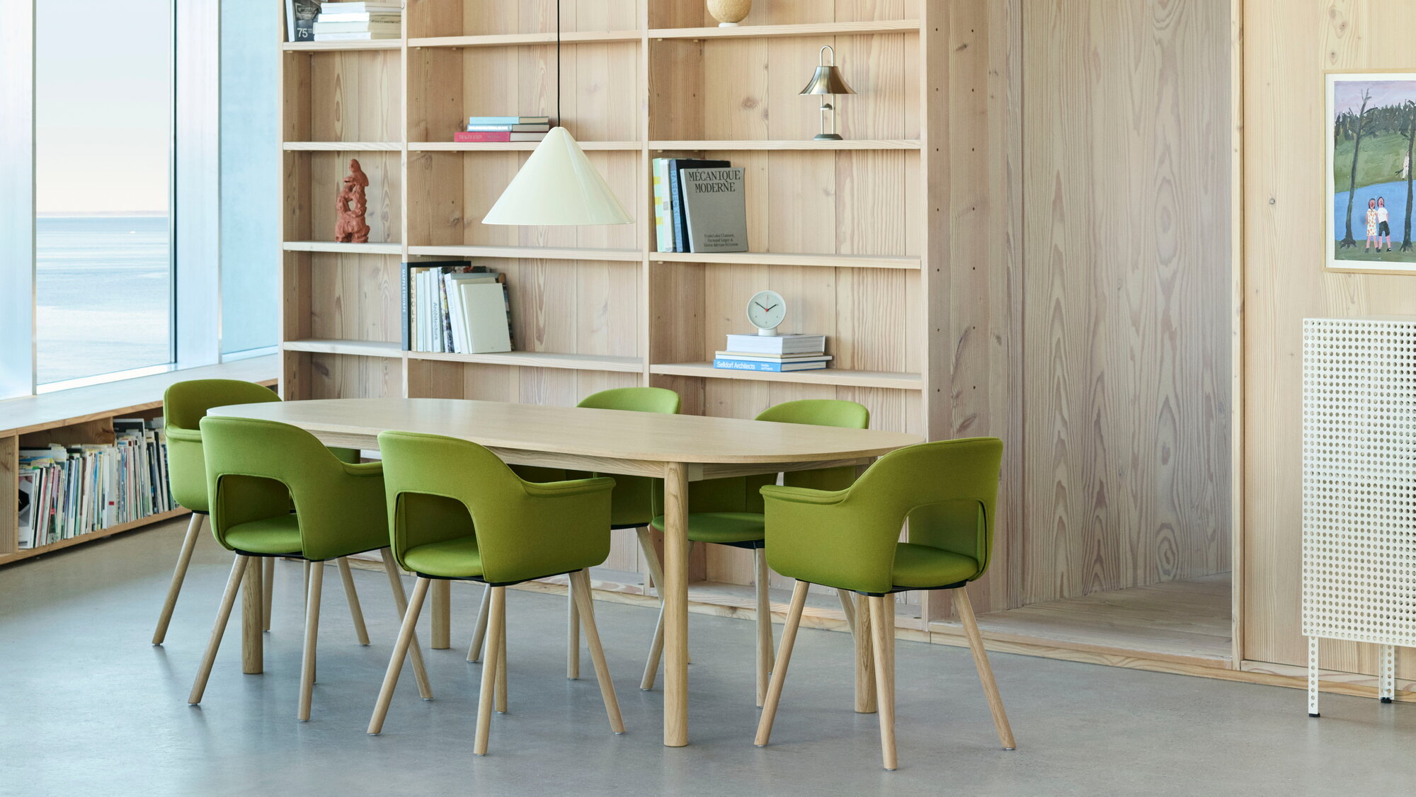 HAY Table Annex oblongue, 240 x 95 cm, chêne laqué - placage de chêne ...