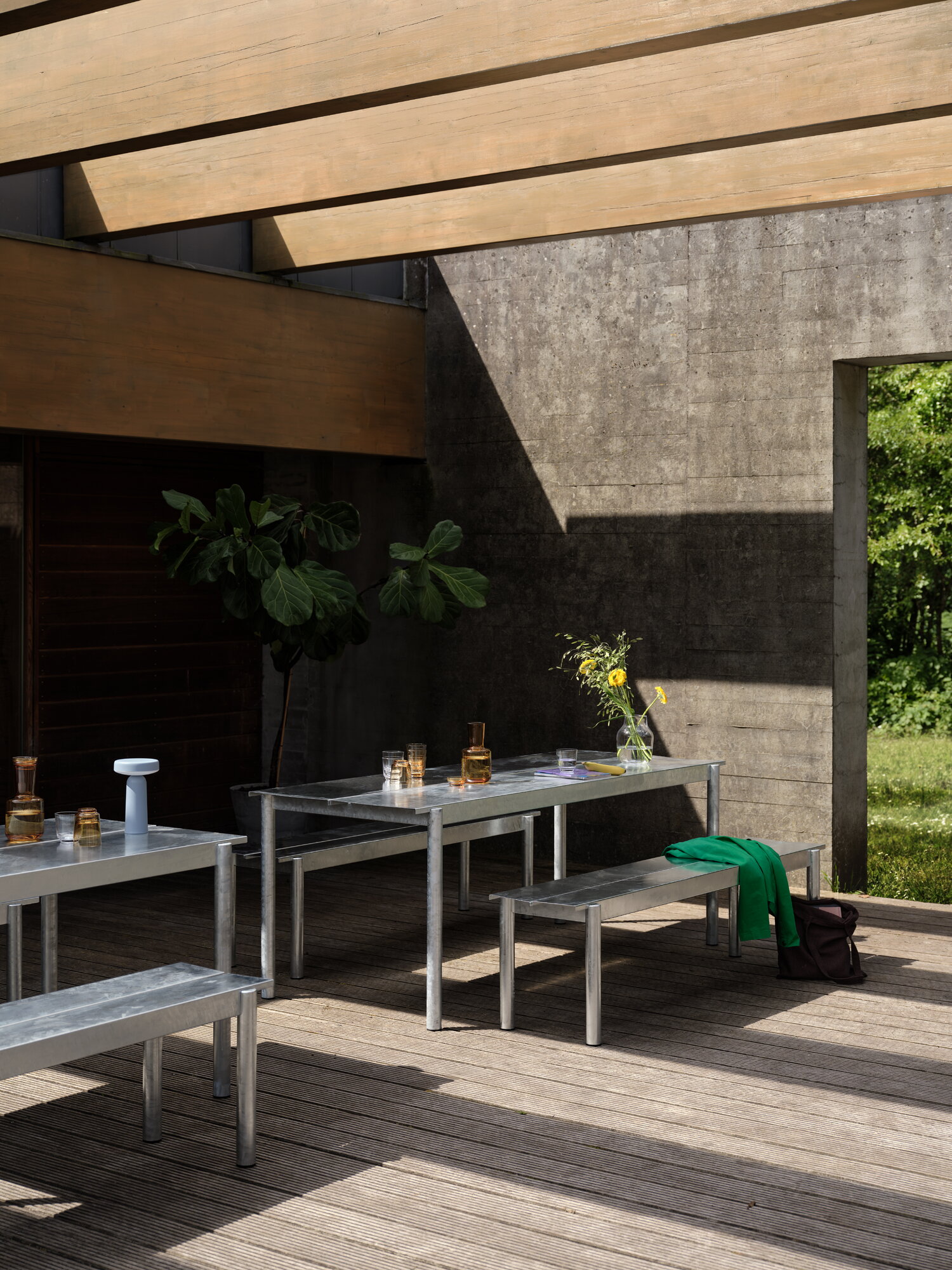 Muuto Linear Steel bench, 170 cm, warm galvanized steel | Finnish ...