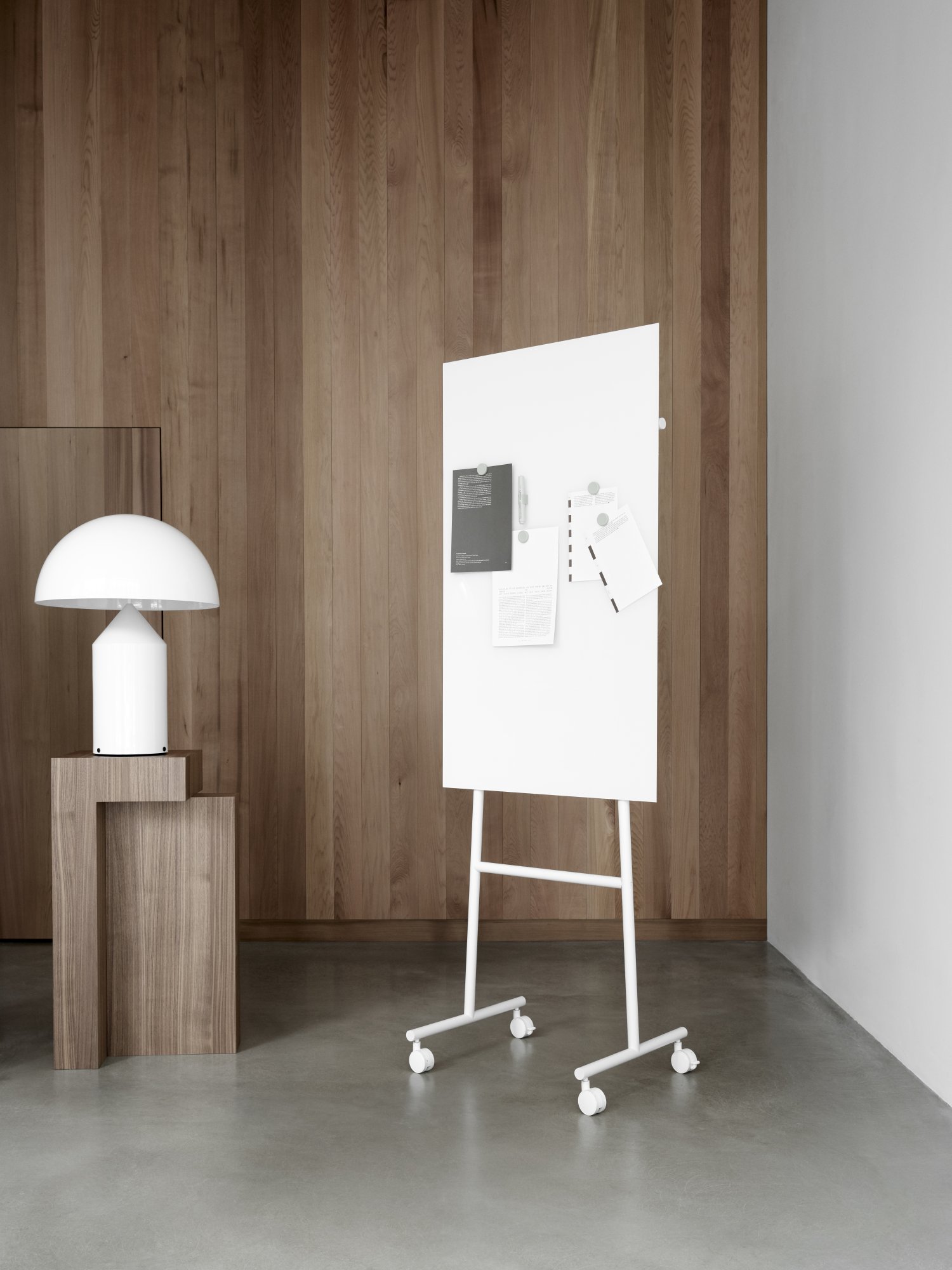 Lintex Mono Mobile glassboard, 70,7 x 196 cm, white | Finnish Design Shop