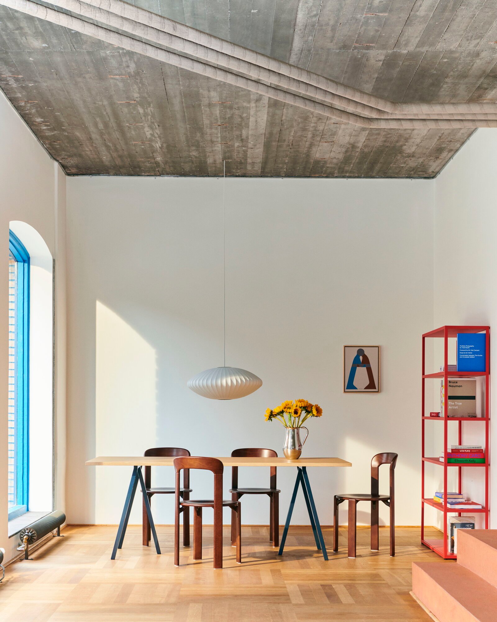 HAY Loop Stand pöytä, 180 cm, deep blue - lakattu tammi | Finnish ...