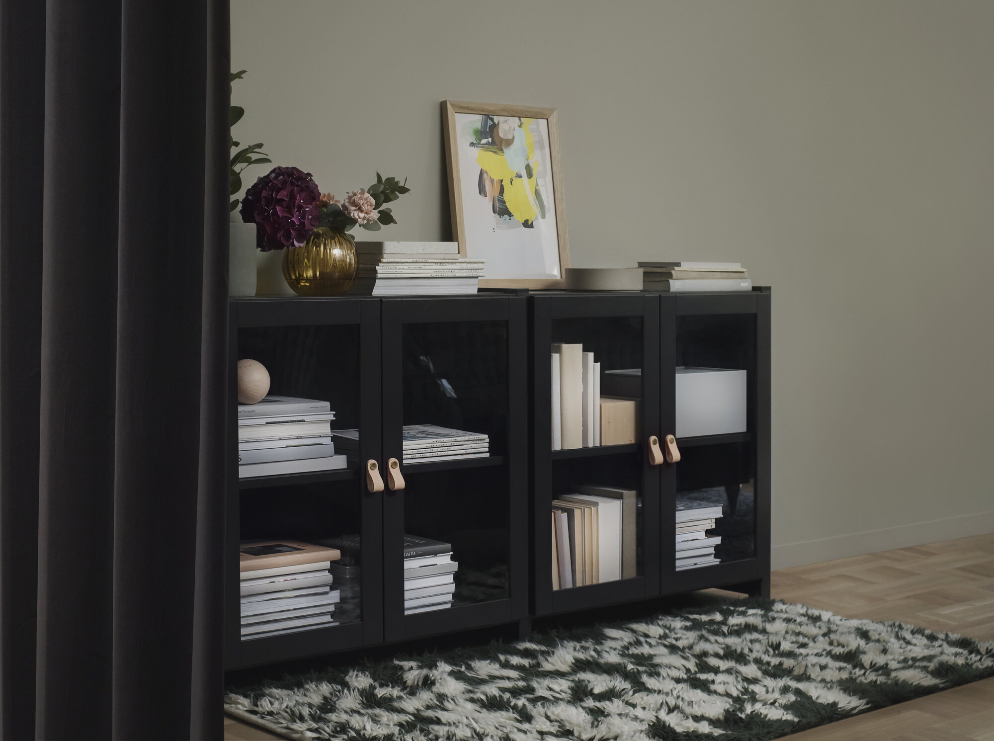 Lundia Moments cabinet, low, black | Finnish Design Shop