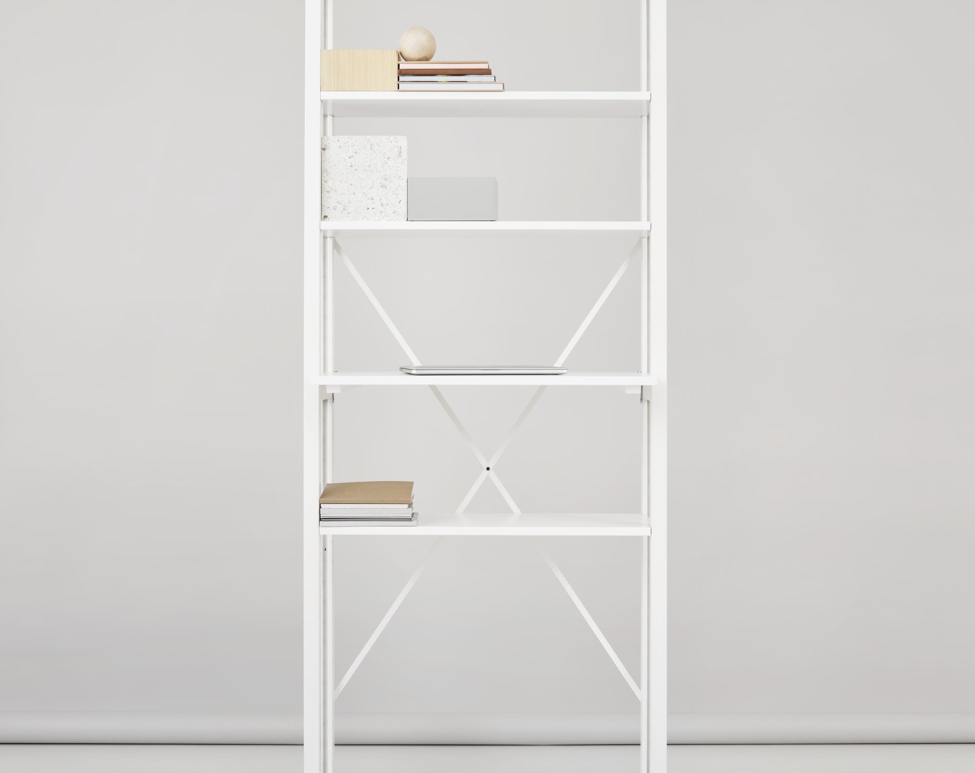 Lundia Classic open shelf, narrow, white | Finnish Design Shop