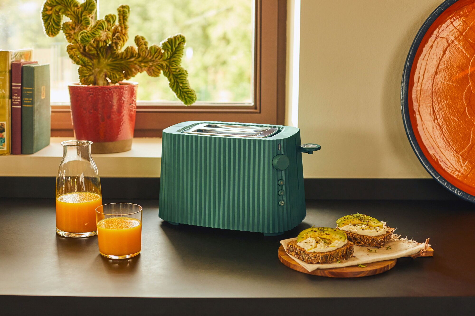 Alessi Plissé toaster, green | Finnish Design Shop