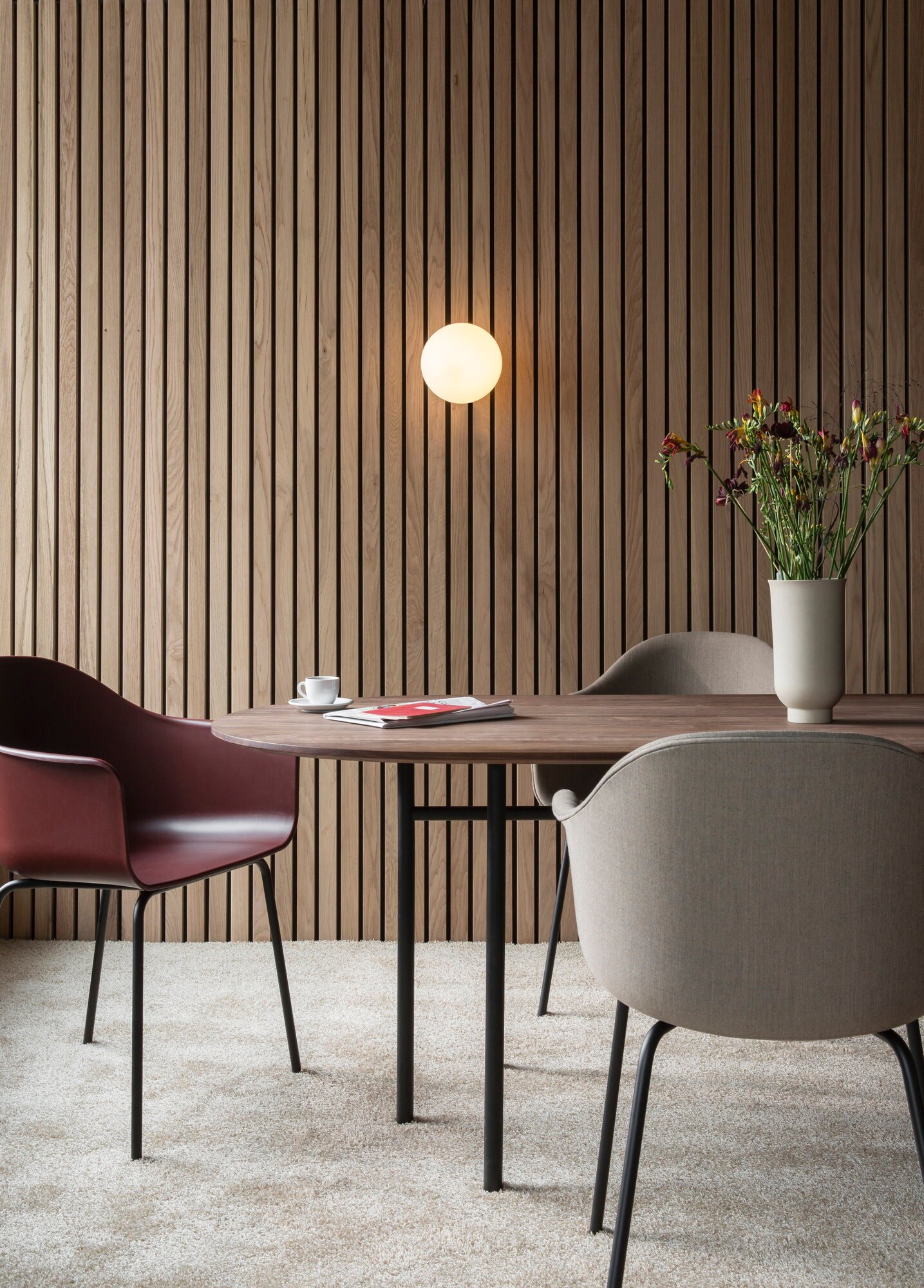 Audo Copenhagen Snaregade table, oval, 210 x 95 cm, dark stained oak ...