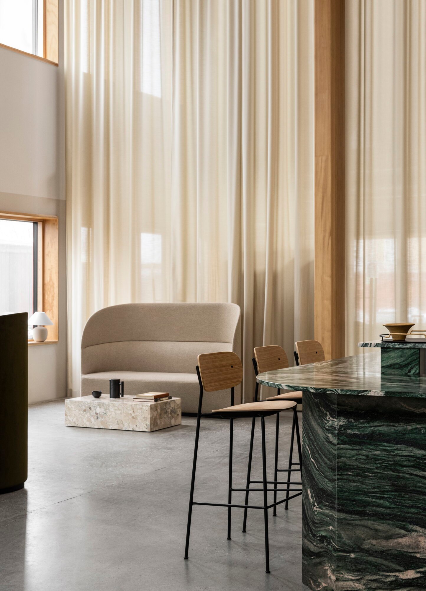 Audo Copenhagen Plinth table, low, Kunis Breccia marble | Finnish ...