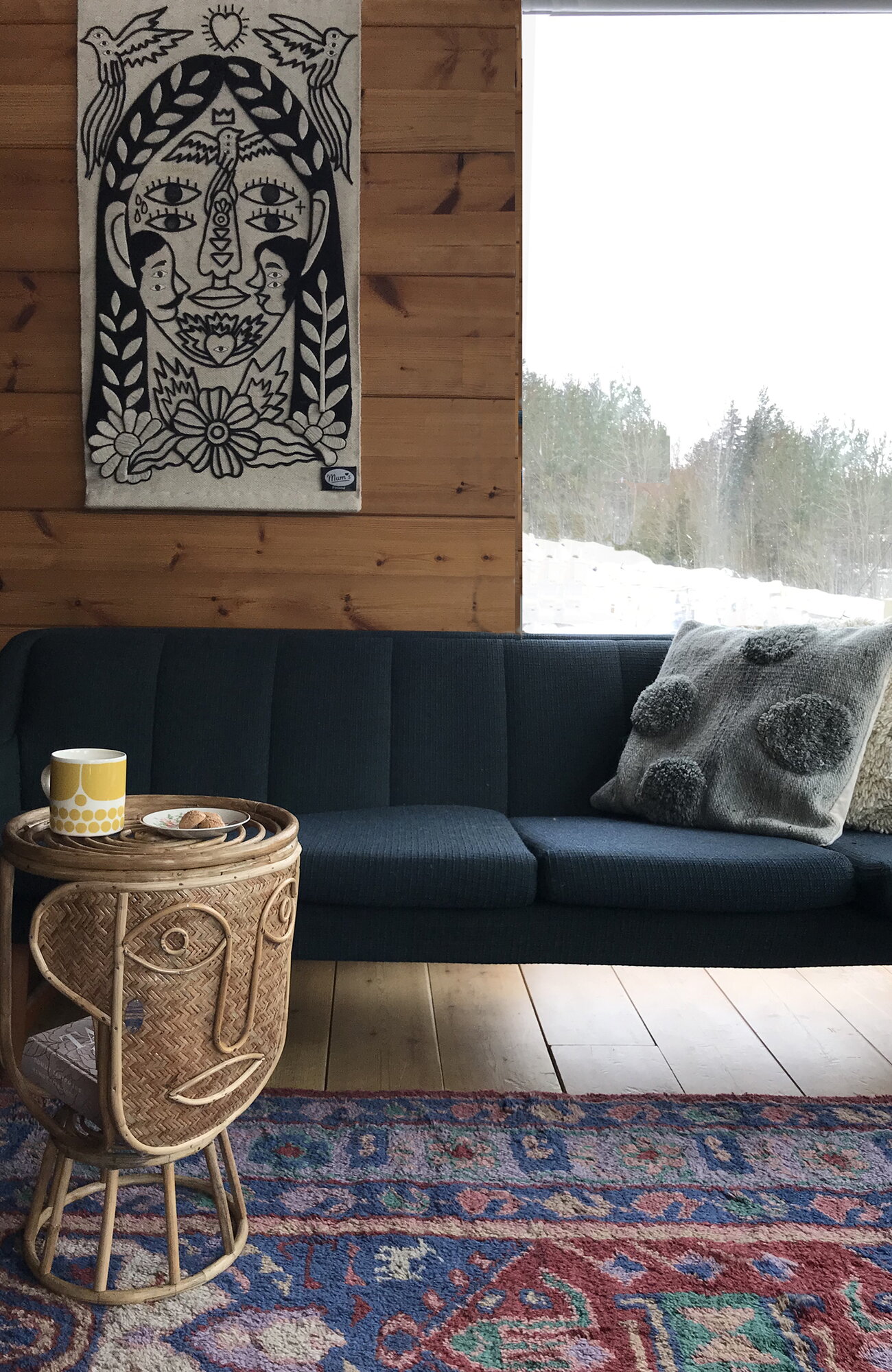 MUM's Kiltti Kuningas sivupöytä, 35 cm, rottinki | Finnish Design Shop