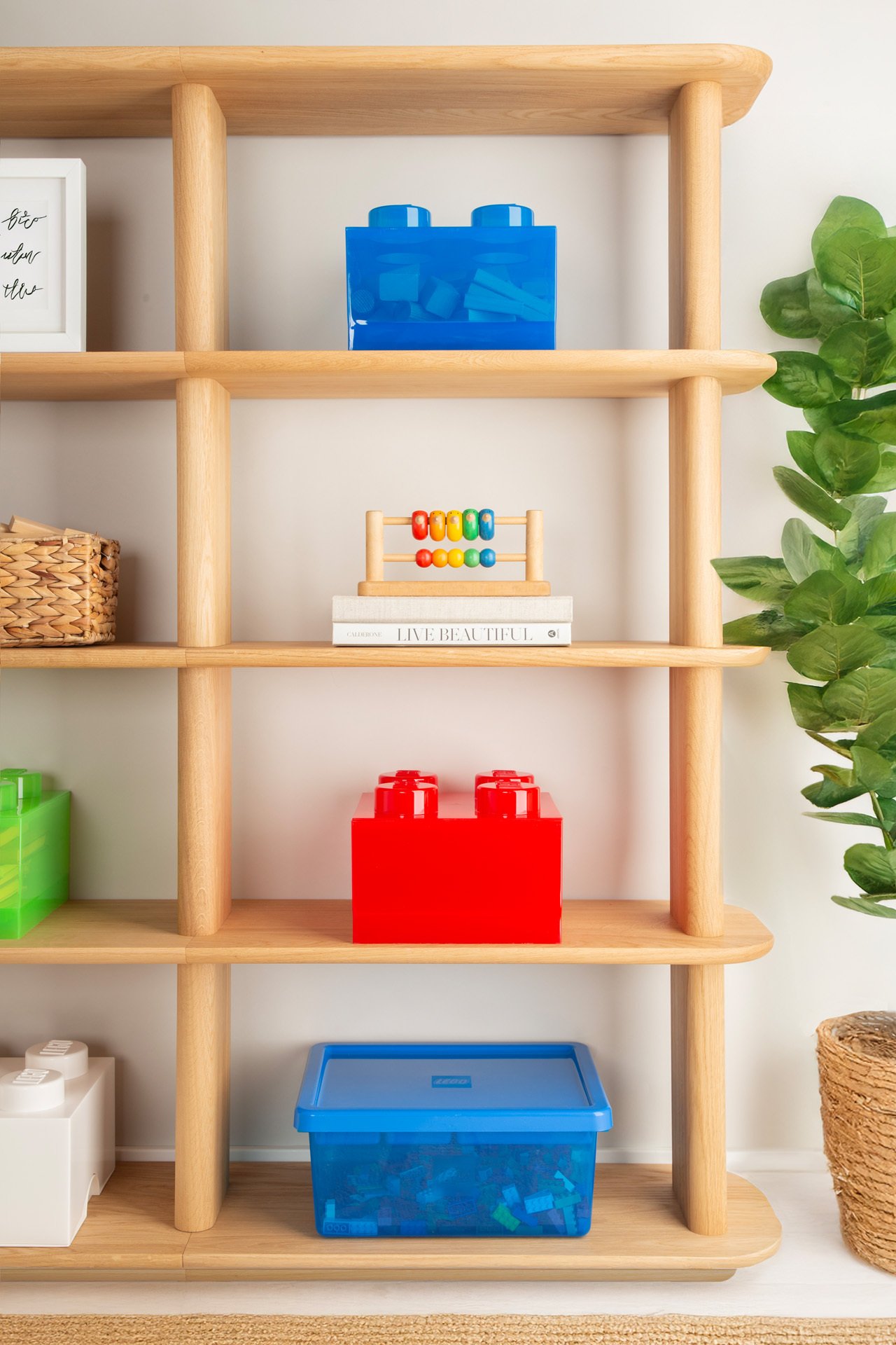 Room Copenhagen Lego Storage Brick 4 Top Lid, translucent red | Finnish ...