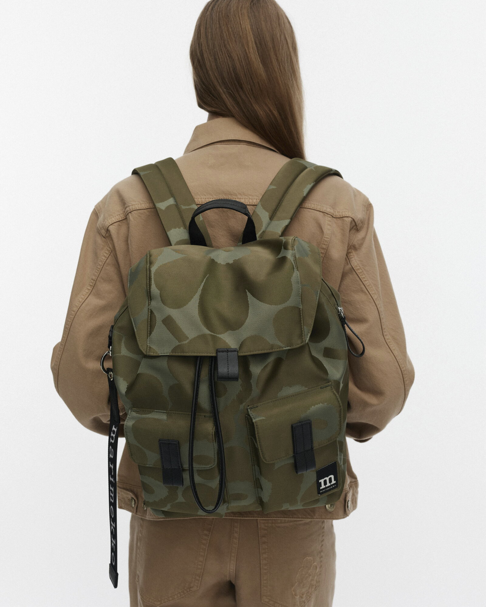 Marimekko Everything backpack, L, Unikko, green - light green | Finnish ...