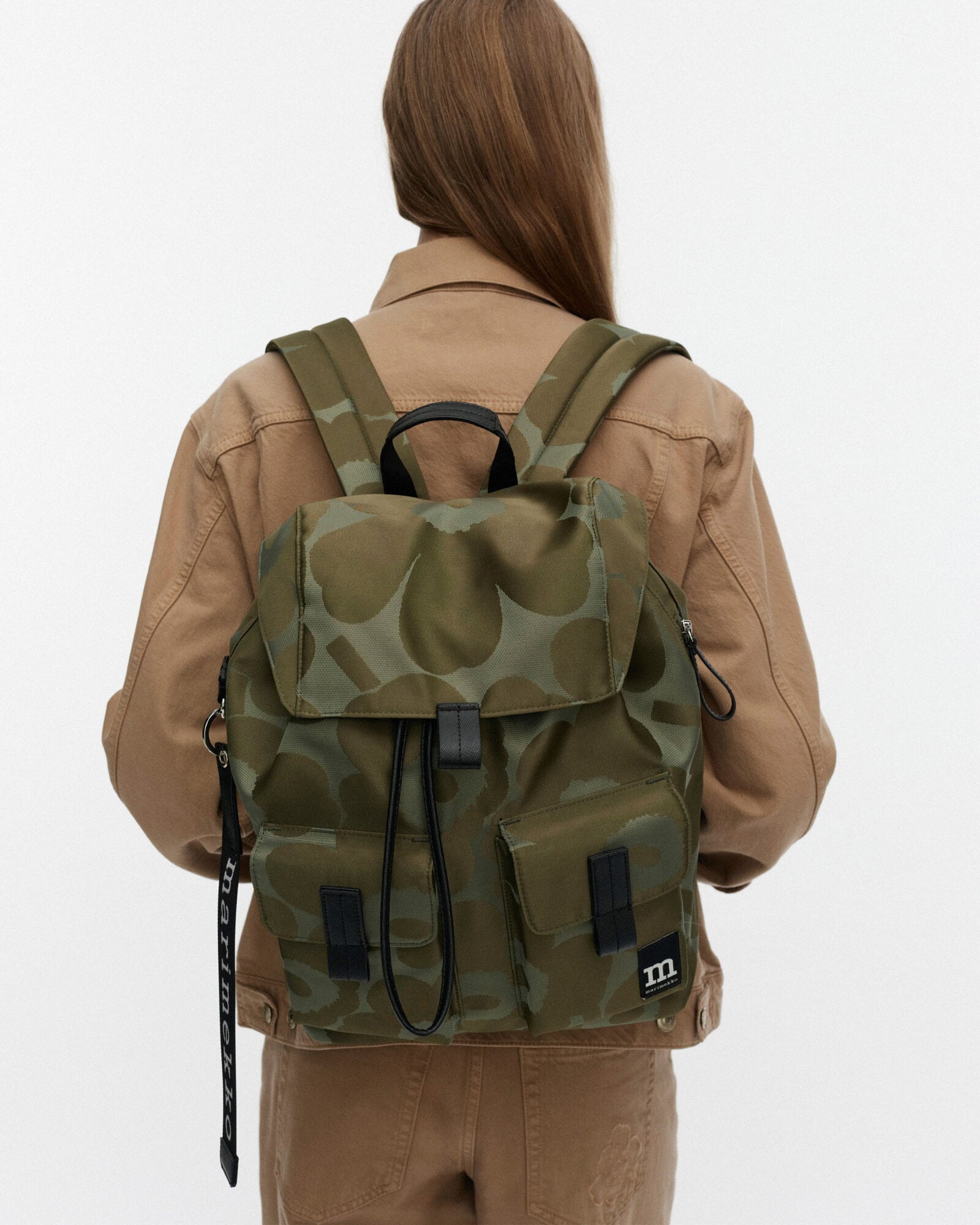 Marimekko Everything backpack, L, Unikko, green - light green | Finnish ...