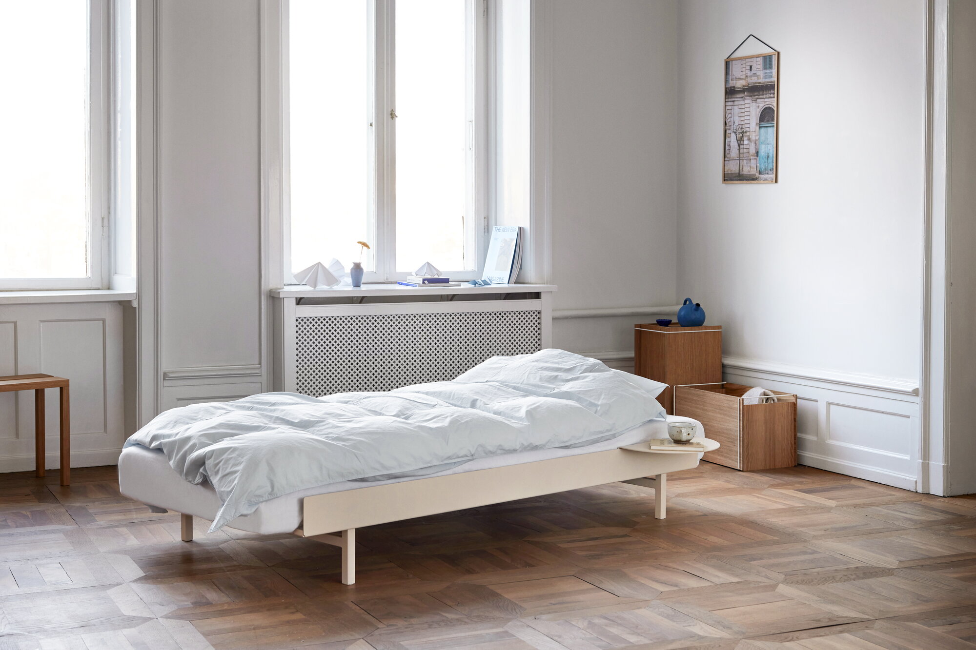 Moebe Bed side table, sand | Finnish Design Shop