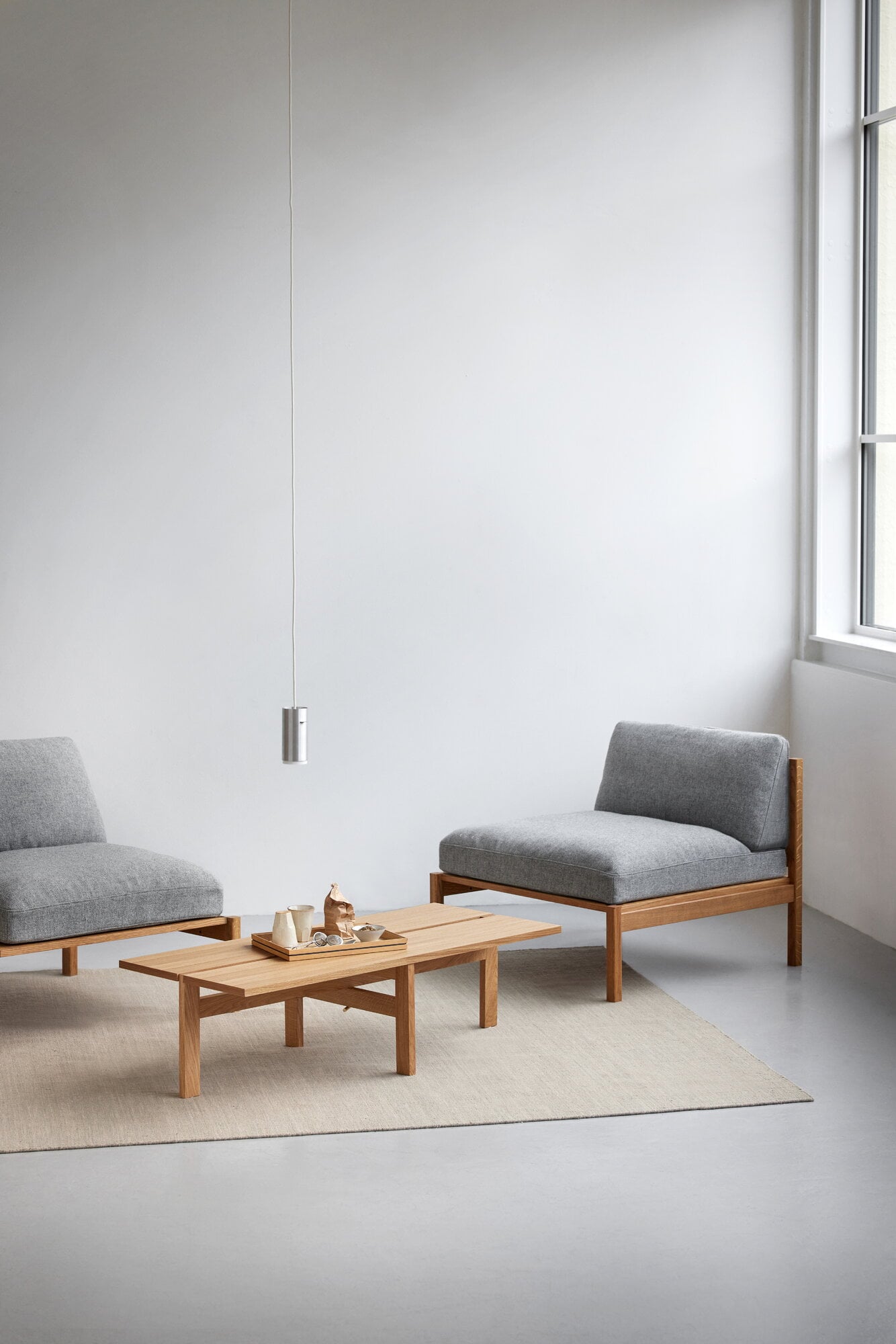 Moebe Rectangular coffee table, 115 cm, oak | Finnish Design Shop