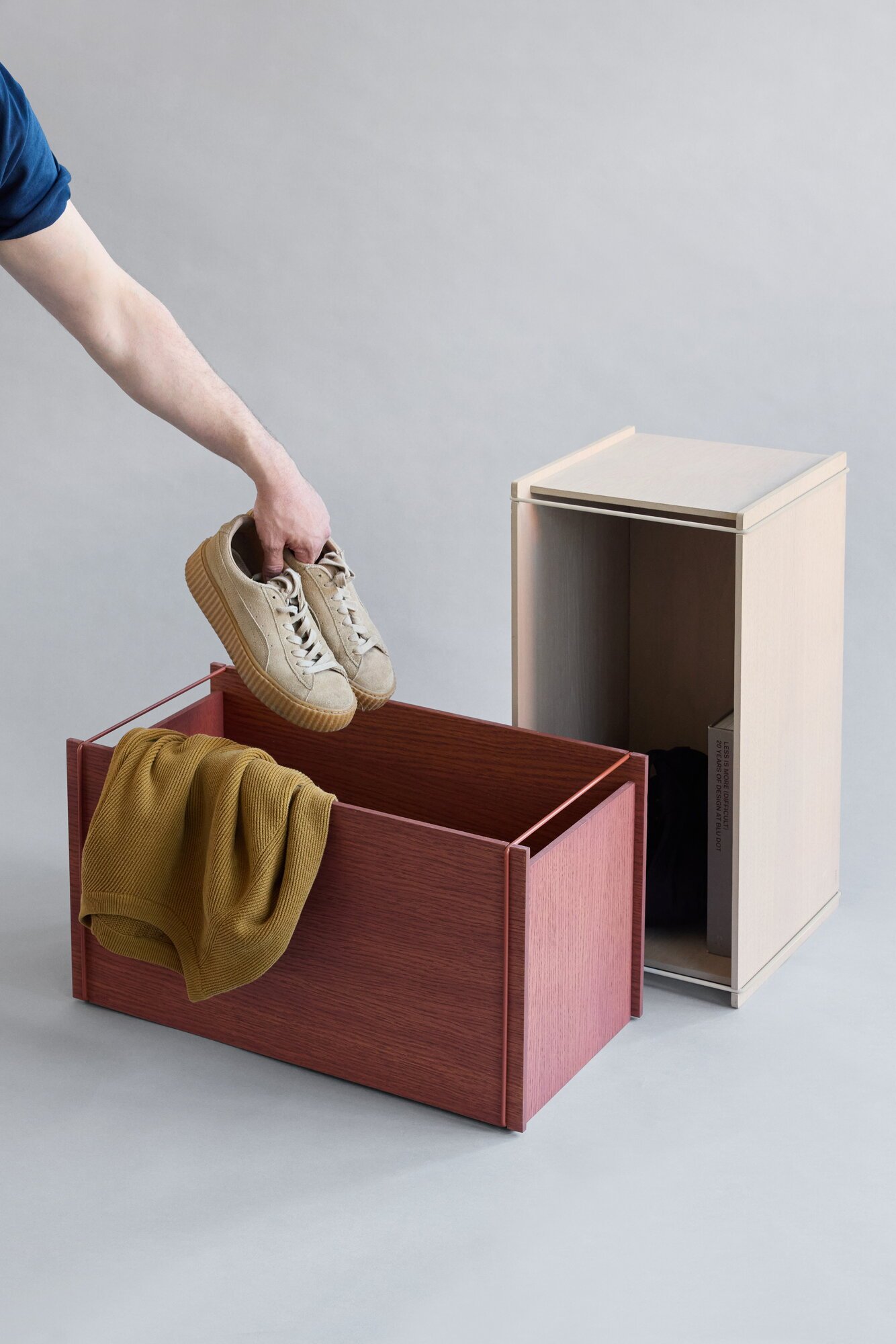 Moebe Storage box, earthy red | Finnish Design Shop