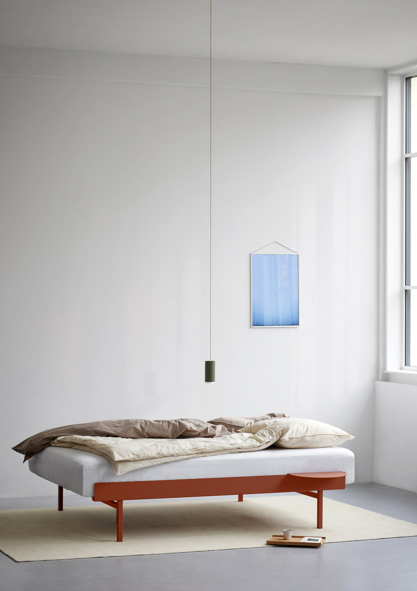 Moebe Bed, 90-180 cm, terracotta | Finnish Design Shop