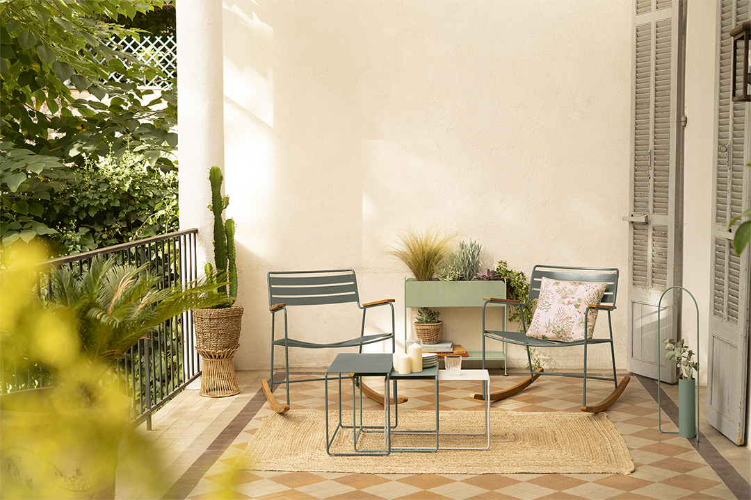 Fermob Oulala nesting table, set of 3, highlighted nature | Finnish ...