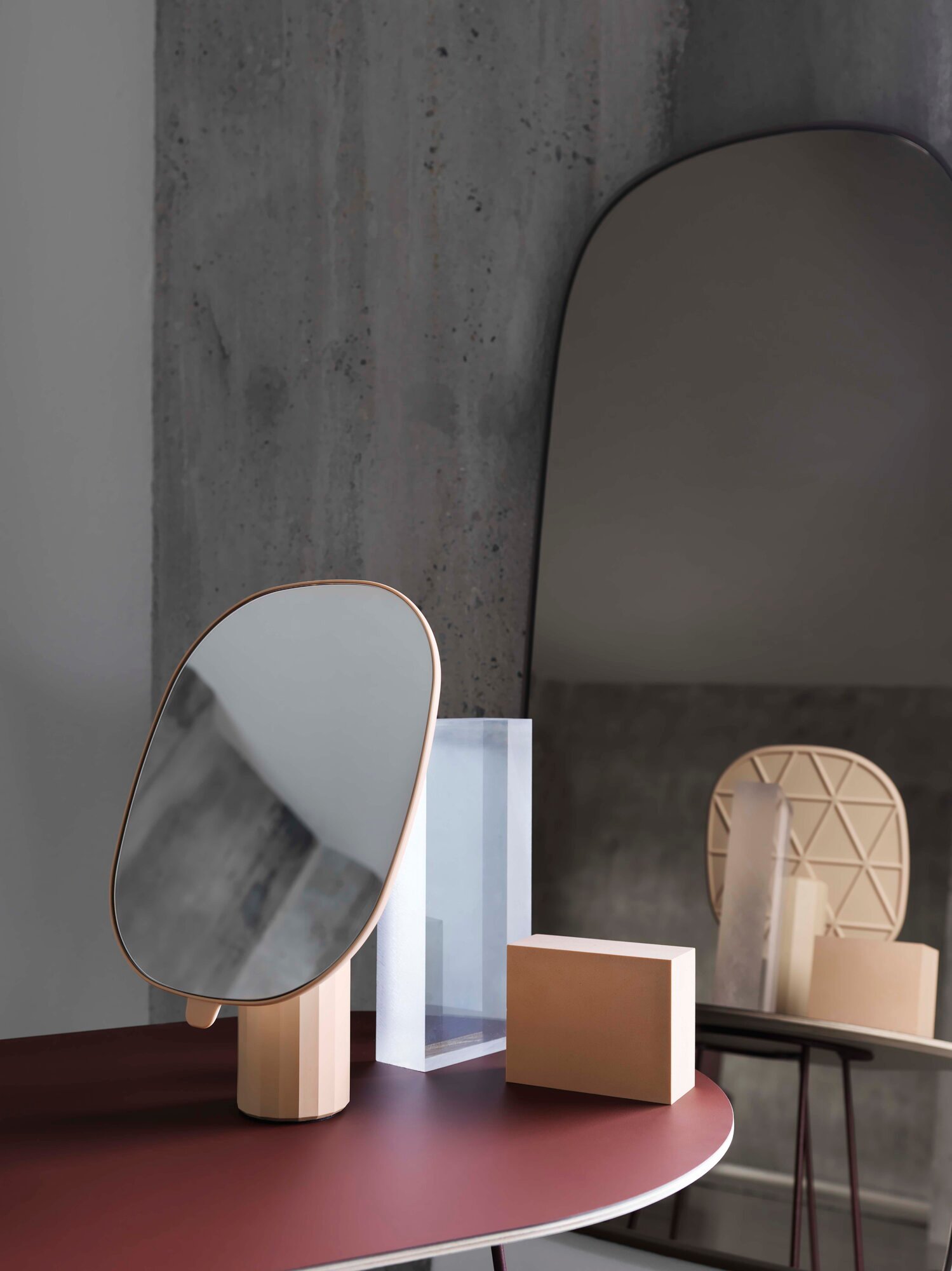 Muuto Framed mirror, large, taupe | Finnish Design Shop