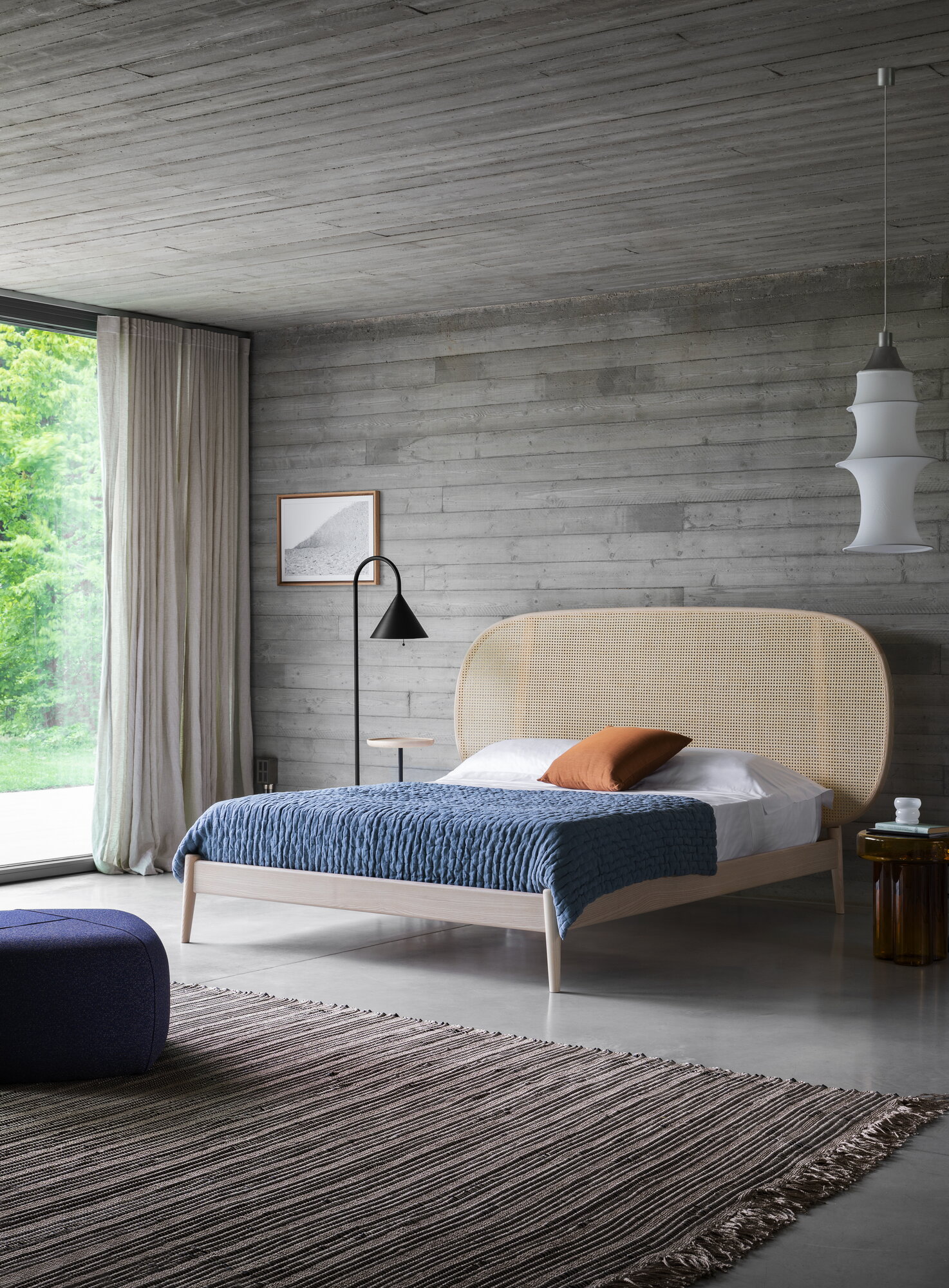 Miniforms Shiko Wien bed, ash - Vienna straw | Finnish Design Shop
