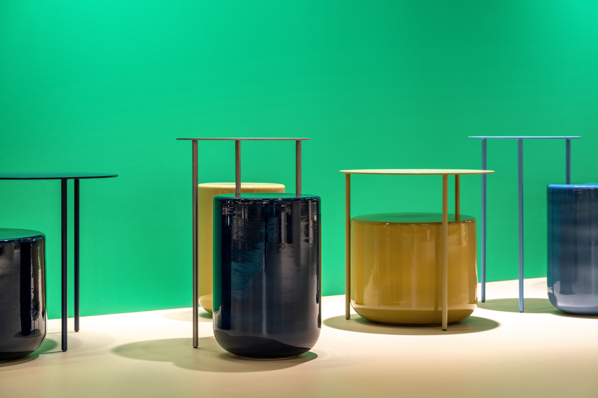 Møbel Copenhagen Pair side table, M, ochre steel | Finnish Design Shop