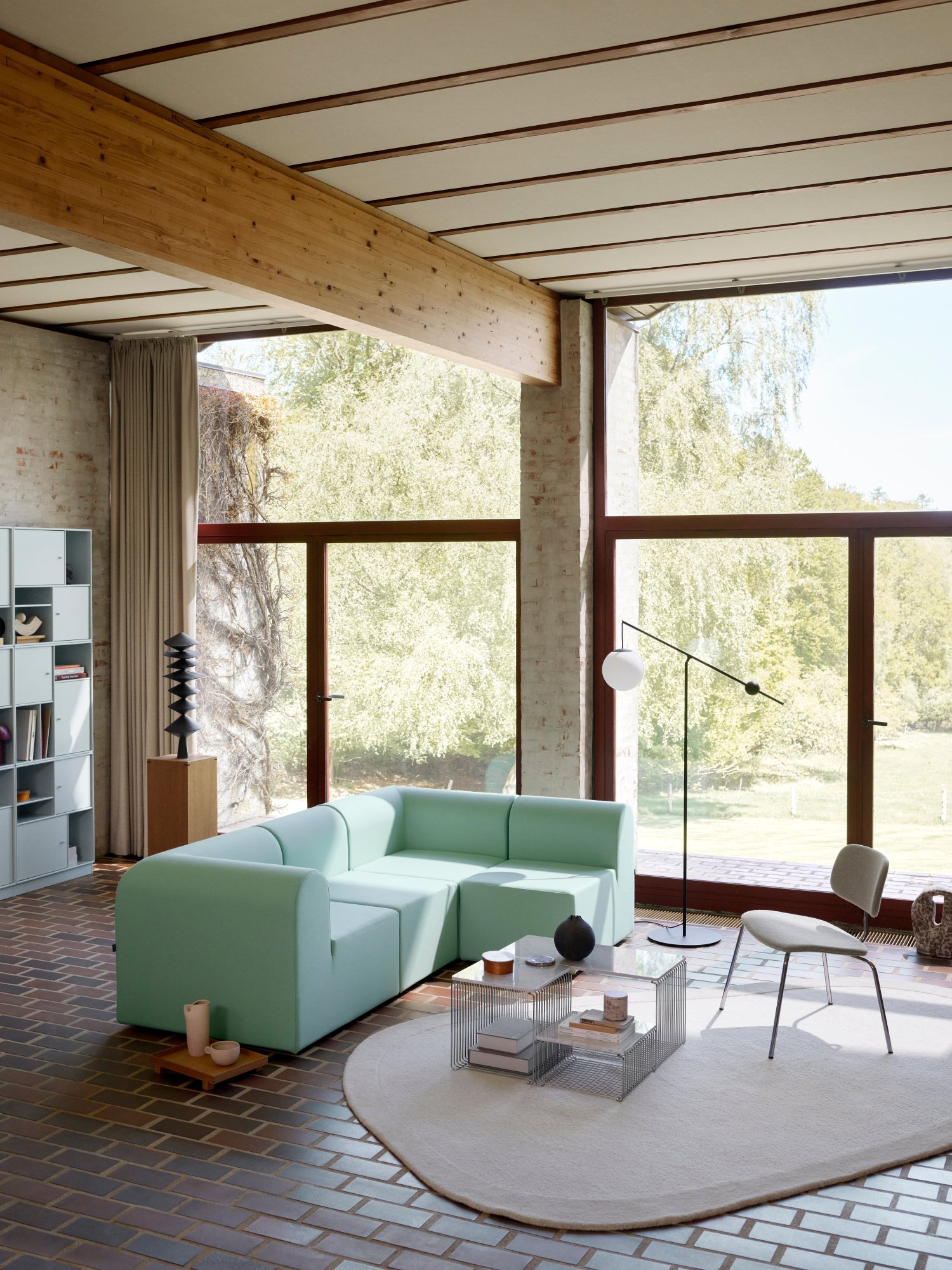 Montana Furniture Paradigm three-seater sofa, Hero 912 light green ...