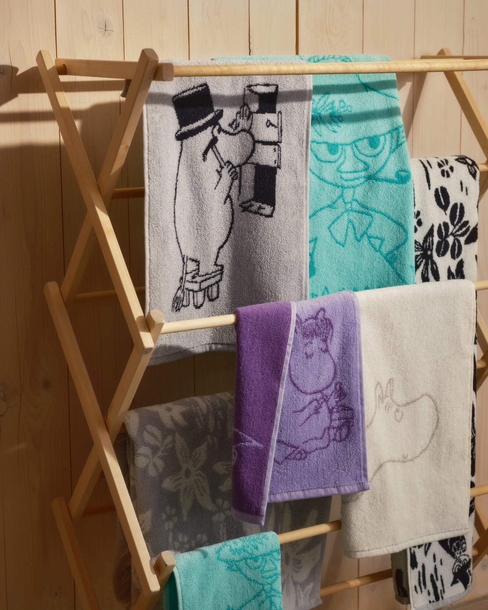 Moomin Arabia Muumi käsipyyhe, 50 x 70 cm, Muumipeikko, valkoinen ...