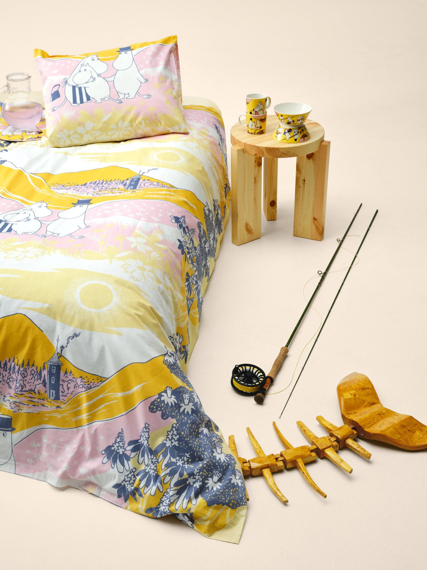 Moomin Arabia Muumi pussilakanasetti, 150 x 210 cm, Perheen parissa ...
