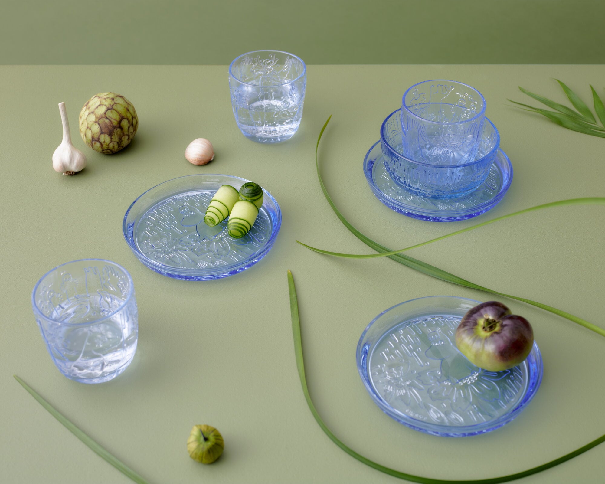 Moomin Arabia Moomin plate, 15,5 cm, aqua blue | Finnish Design Shop