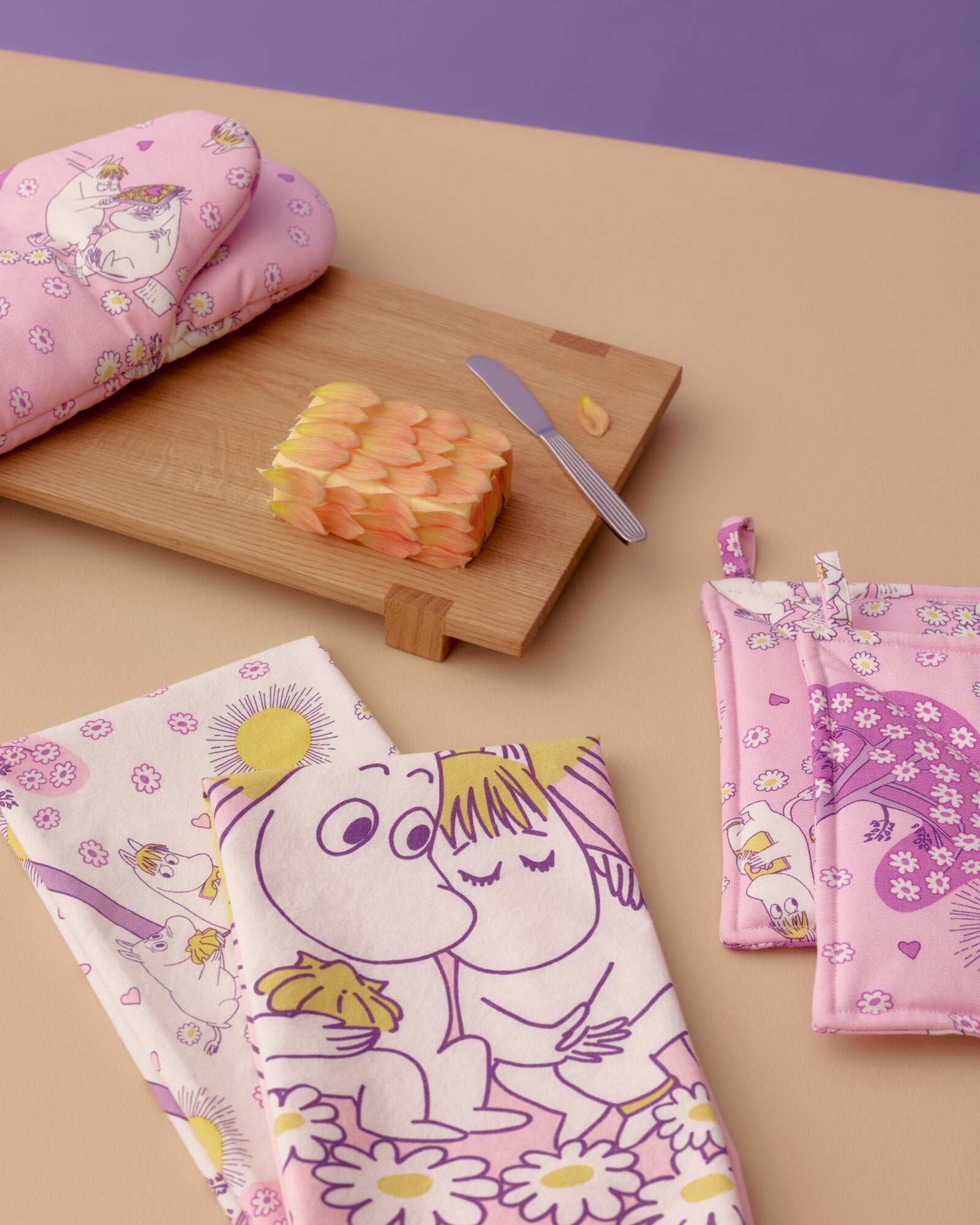 Moomin Arabia Moomin kitchen towel set, 50 x 70 cm, Sweethearts ...