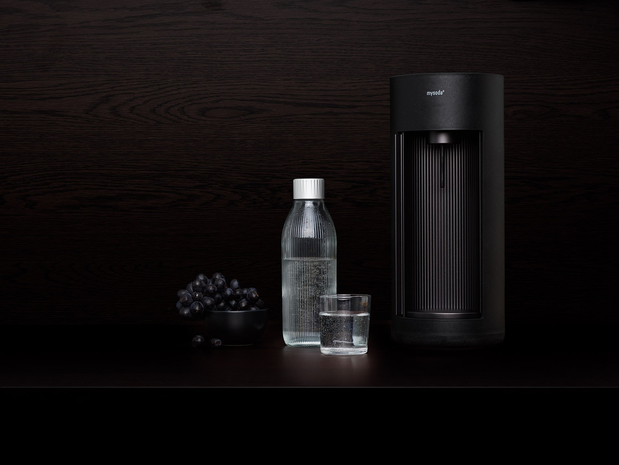 Mysoda Glassy sparkling water maker for glass bottles, black | Finnish ...