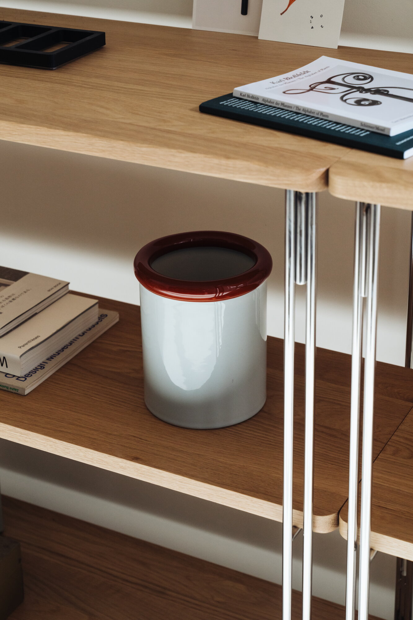 Nine Rod pot, 17,5 x 15,3 cm, terracotta - light blue | Finnish Design Shop