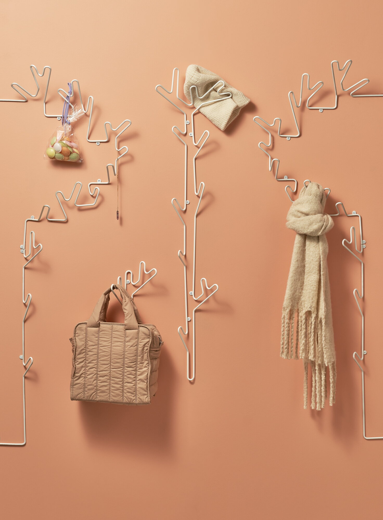 Maze Branch wall hanger, white | Finnish Design Shop