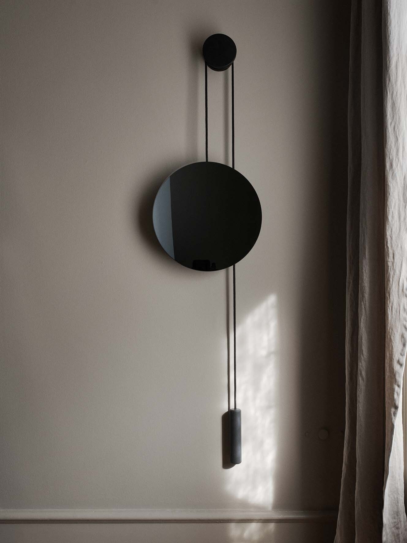 New Works Rise & Shine wall mirror, black steel | Finnish Design Shop