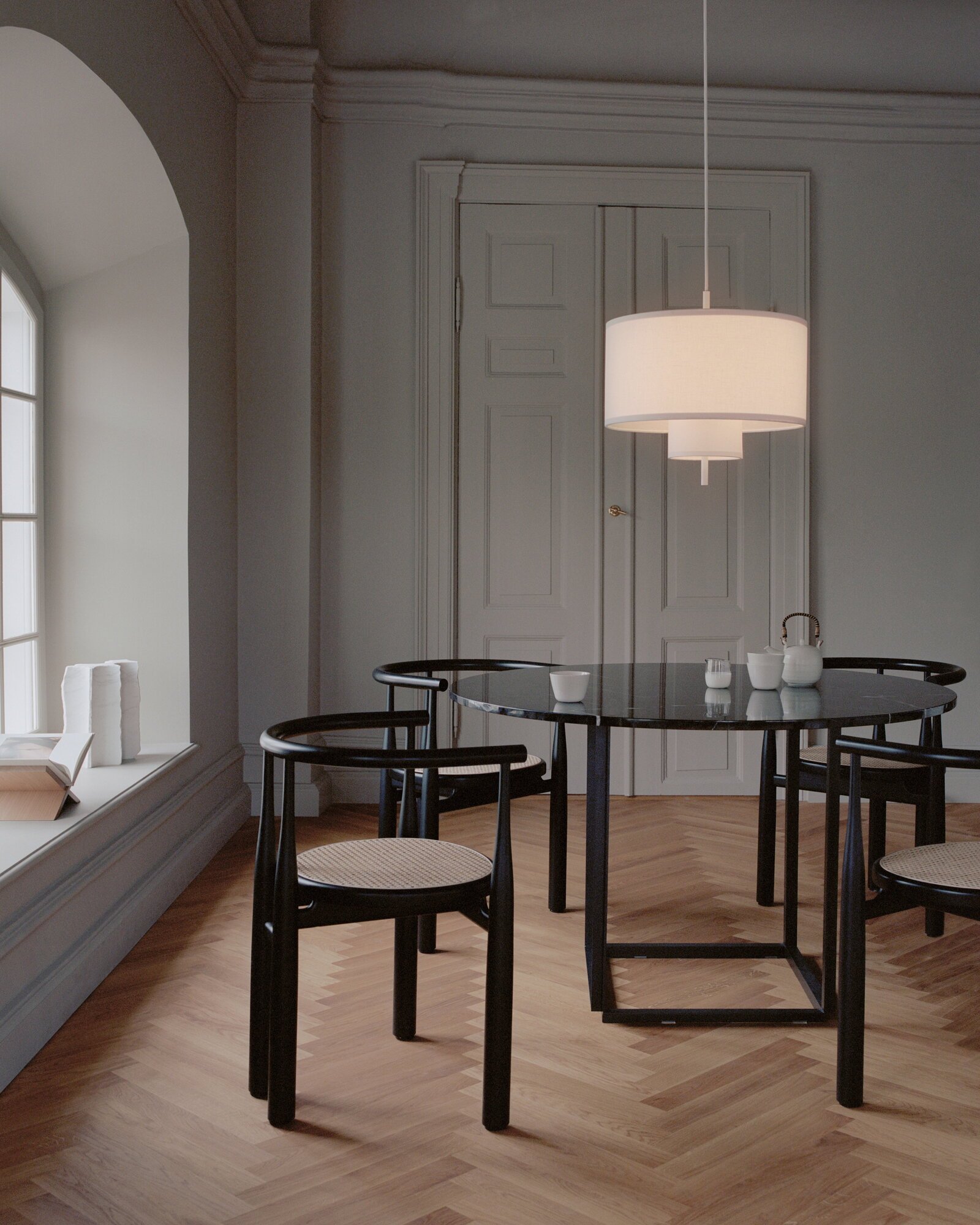 New Works Margin Pendelleuchte, 50 cm, weiß | Finnish Design Shop