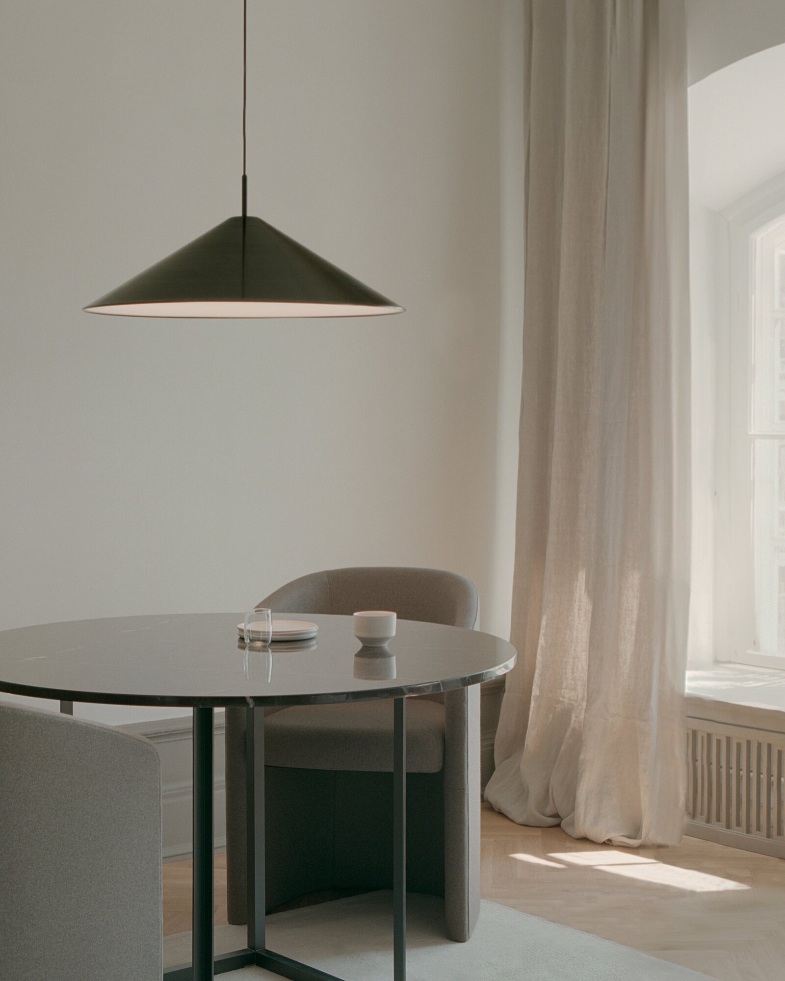 New Works Brolly pendant, 70 cm, anodized black | Finnish Design Shop UK