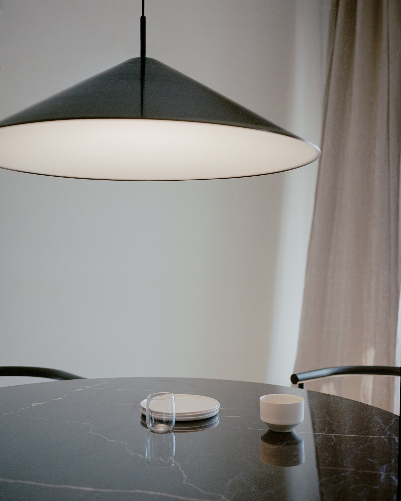 New Works Brolly pendant, 70 cm, anodized black | Finnish Design Shop UK