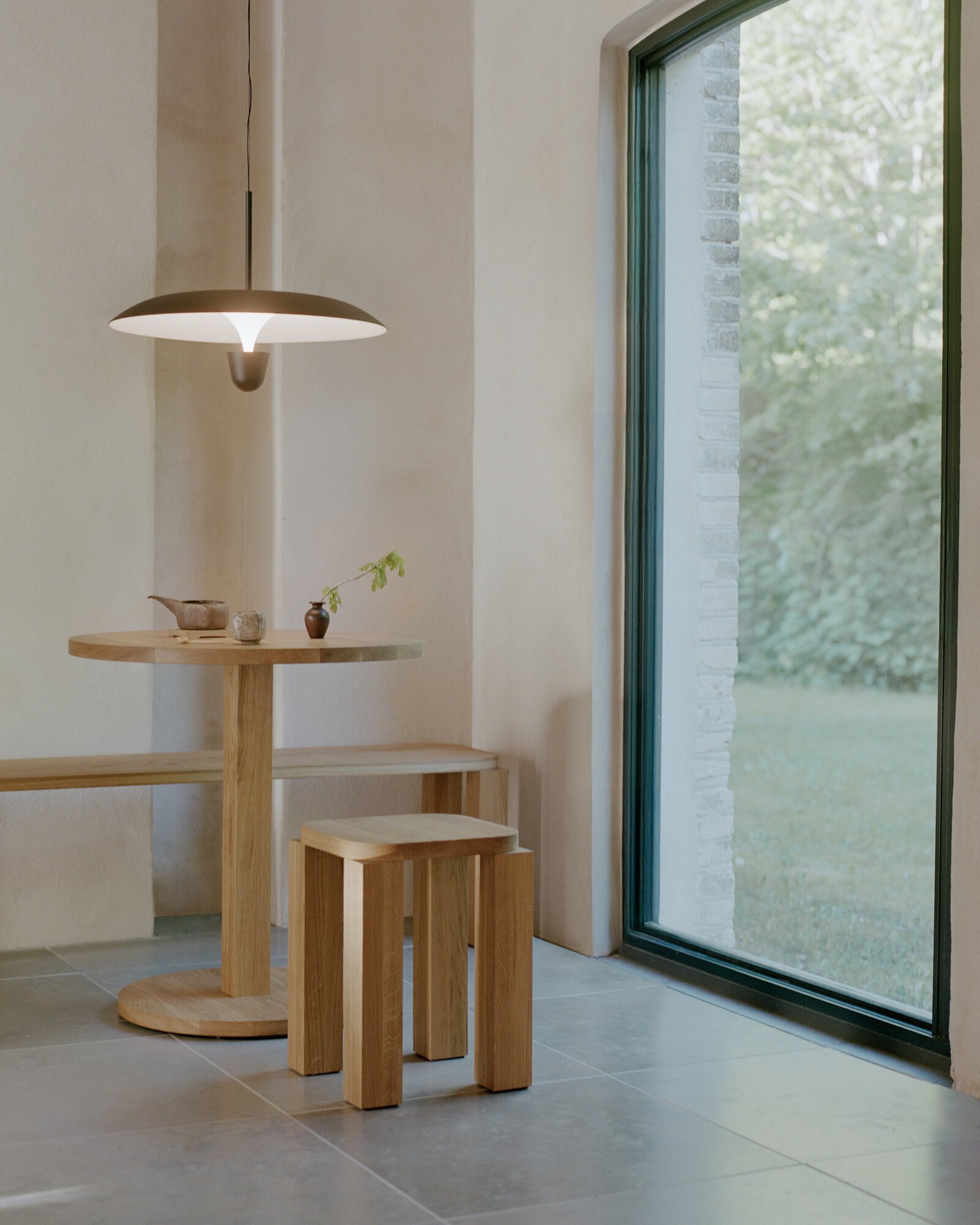 New Works Kantarell Pendelleuchte, 55 cm, schwarz - weiß | Finnish ...