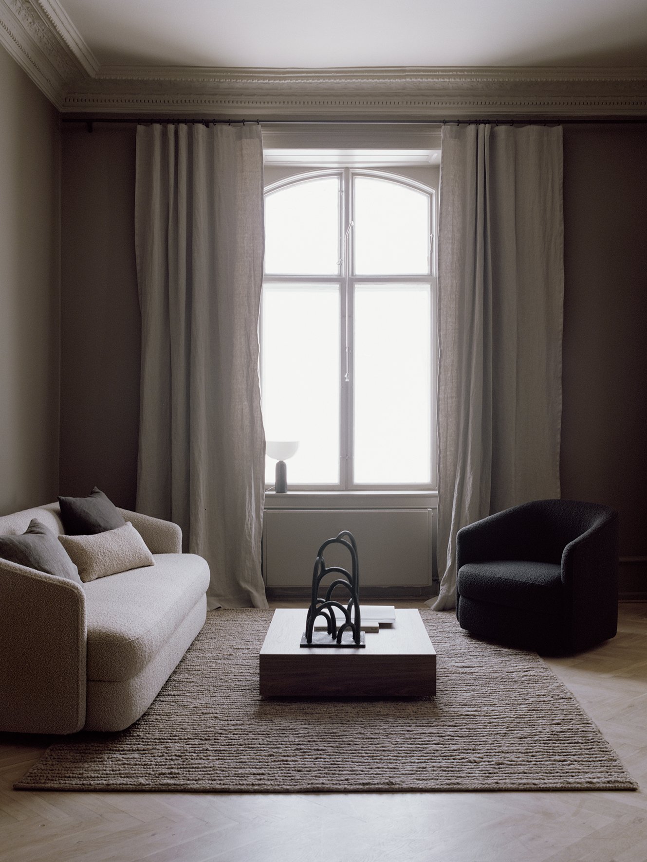 New Works Mass Wide coffee table, walnut | Finnish Design Shop