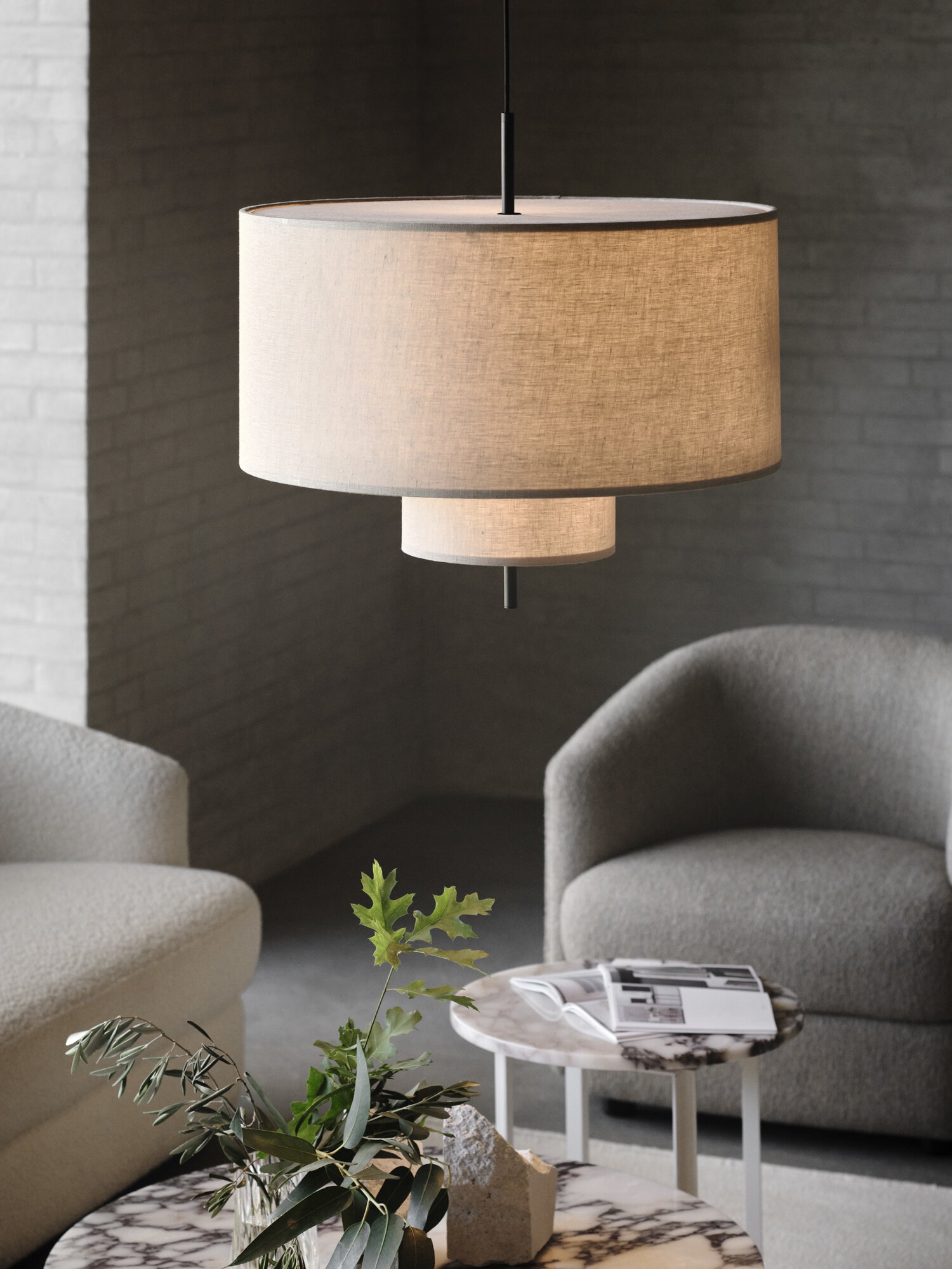 New Works Margin pendant 70 cm, beige | Finnish Design Shop