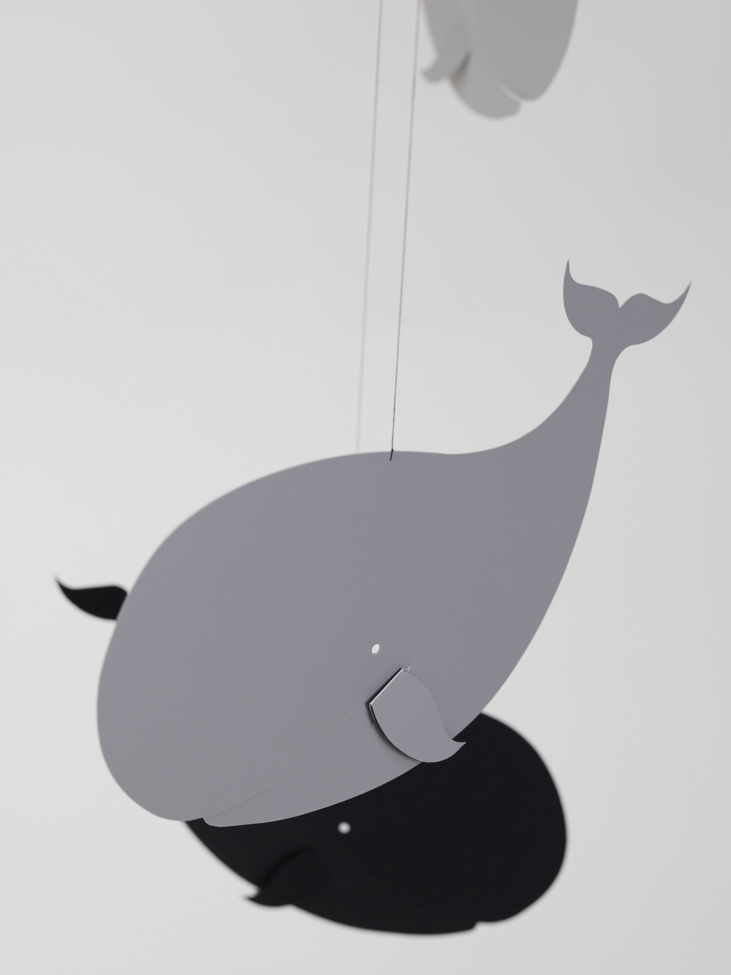 Flensted Mobiles Happy Whales mobile, greyscale | Finnish Design Shop