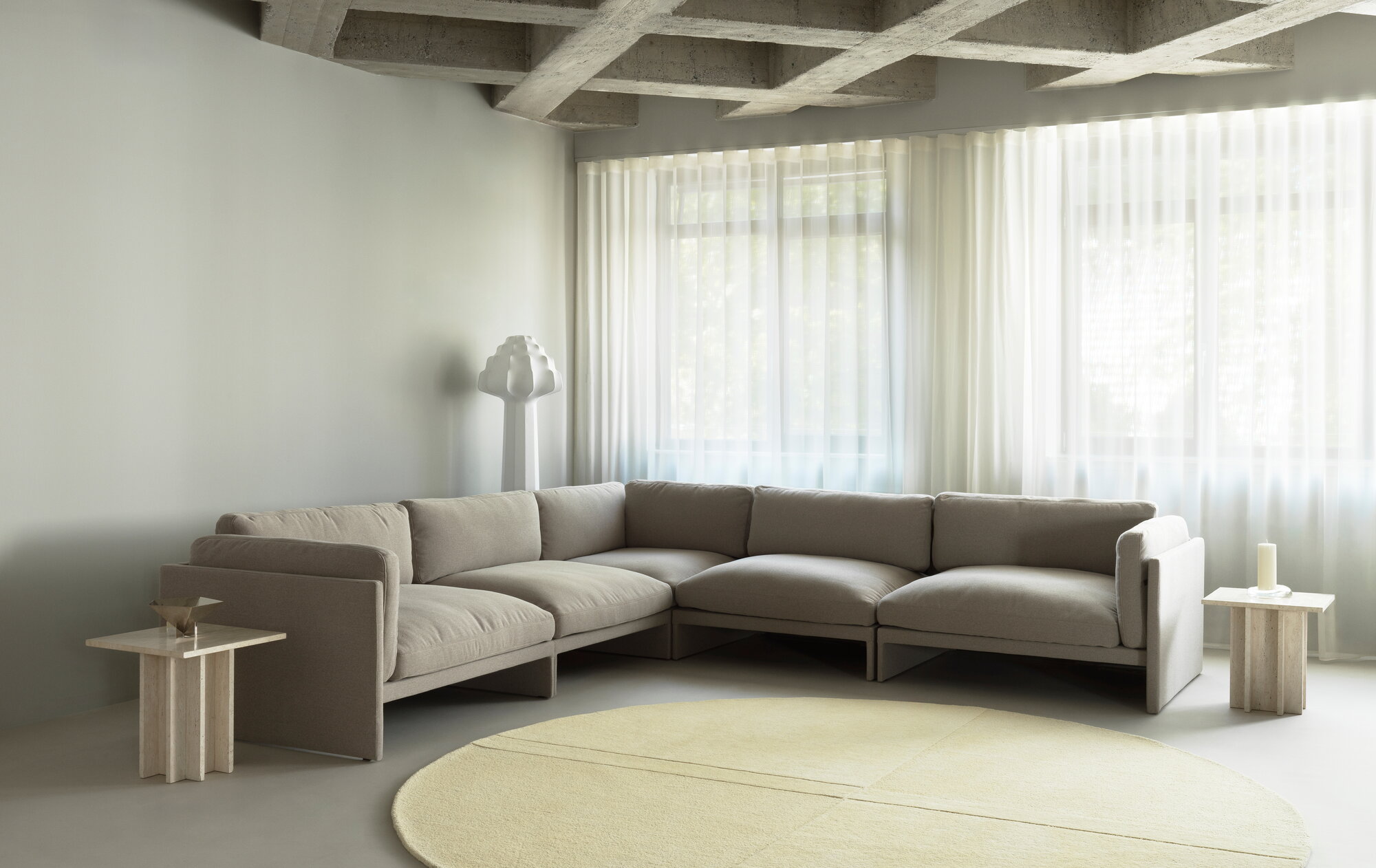 Normann Copenhagen Level rug, 280 cm, light yellow | Finnish Design Shop IE