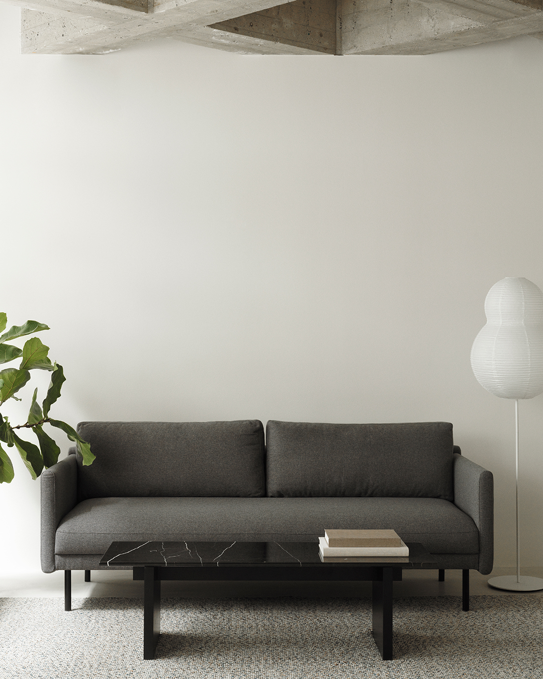 Normann Copenhagen Rar sofa, 3-seater, Re-born dark grey | Finnish ...