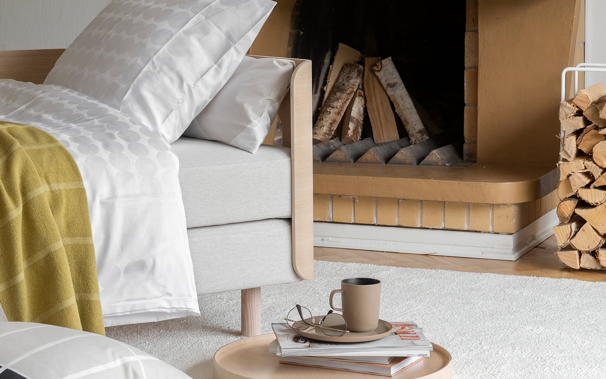 Tapio Anttila Collection ON2 Wood sofa bed, soap waxed oak - beige ...