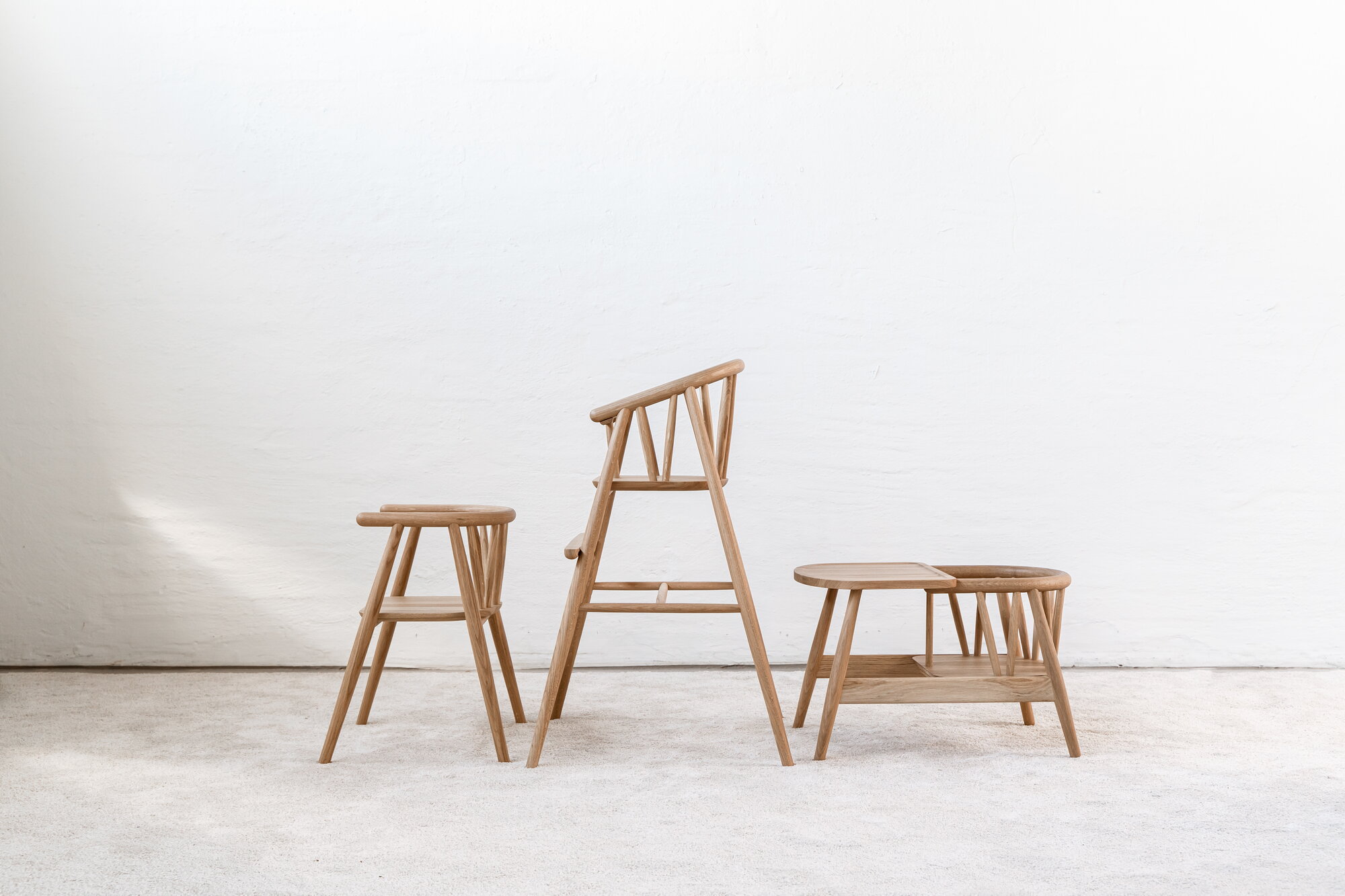 Oaklings Smilla toddler chair with tray, oak | Finnish Design Shop