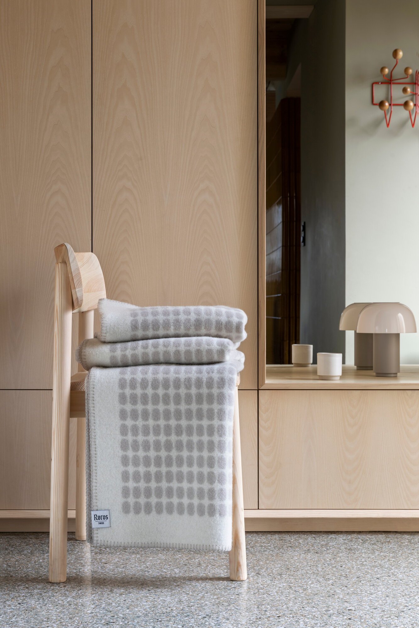 Røros Tweed Palette throw, 135 x 200 cm, clay | Finnish Design Shop