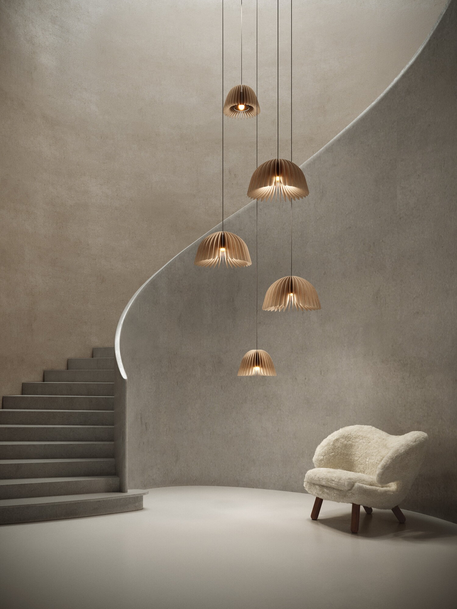 Pilke Lights Verna 50 pendant, birch | Finnish Design Shop