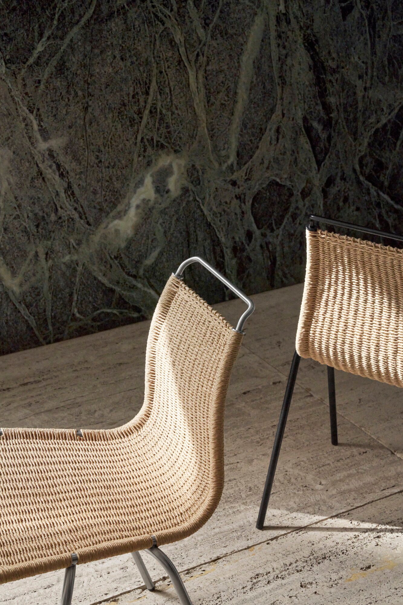 Carl Hansen & Søn PK1 chair, black steel - natural paper cord | Finnish ...