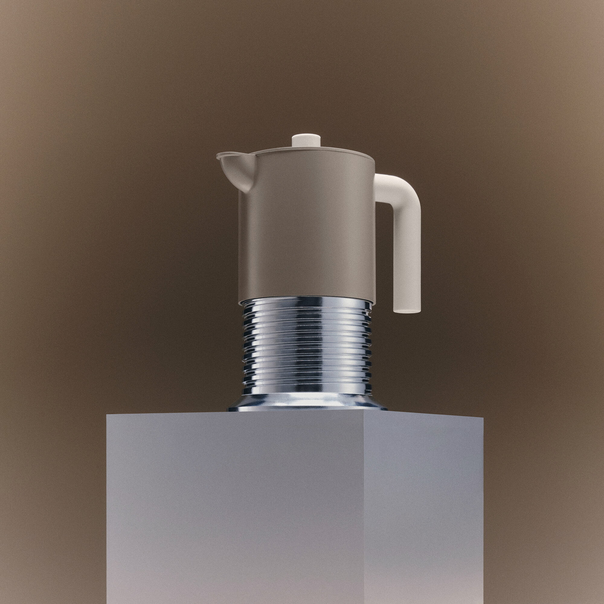 Alessi Vite induction espresso coffee maker, 6 cups, warm grey - grey ...