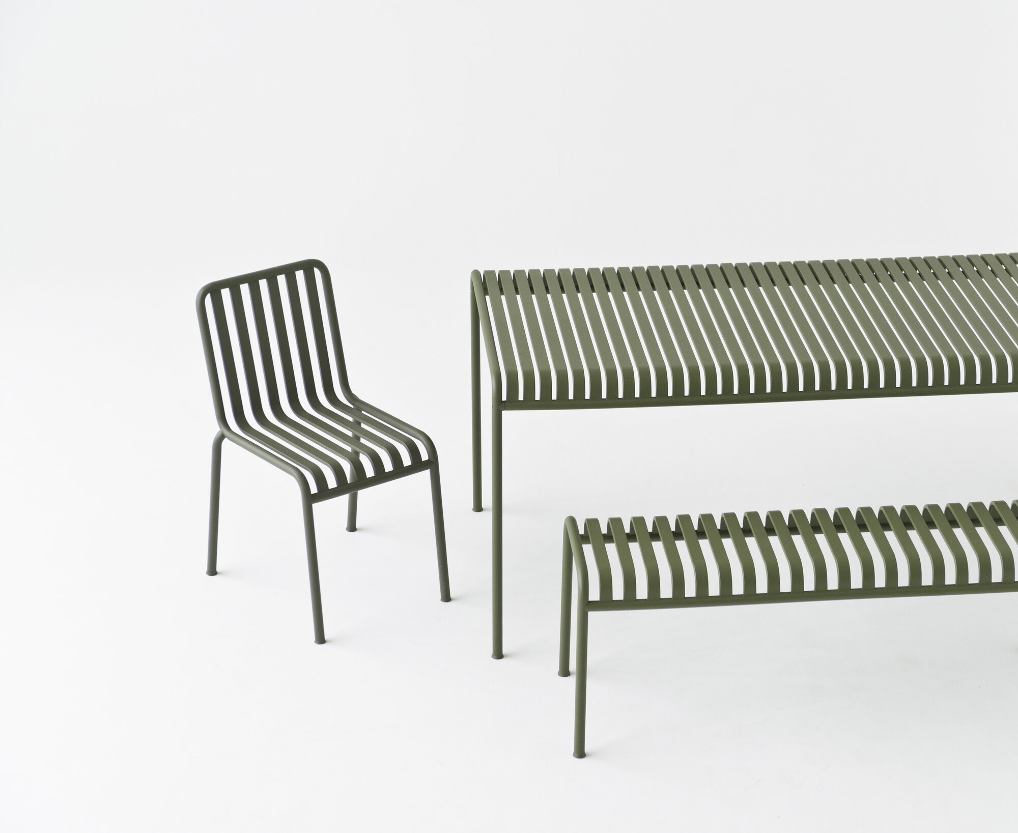 HAY Palissade bench, olive | Finnish Design Shop