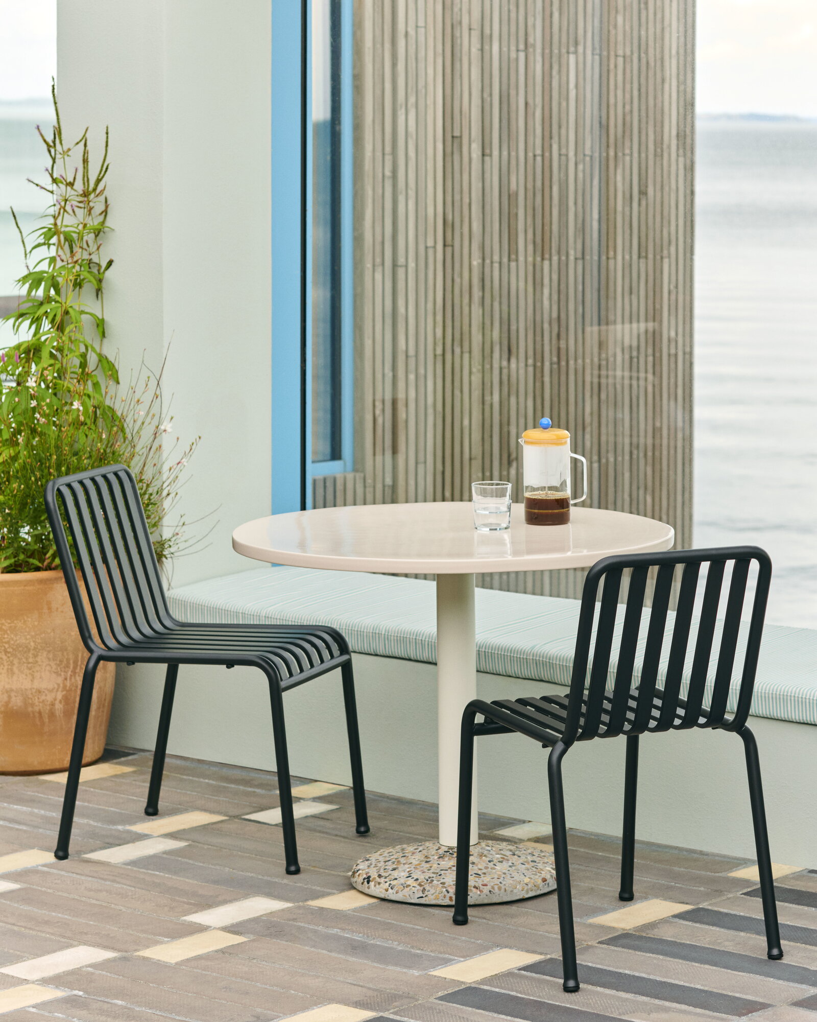 HAY Ceramic table, 90 cm, warm white | Finnish Design Shop