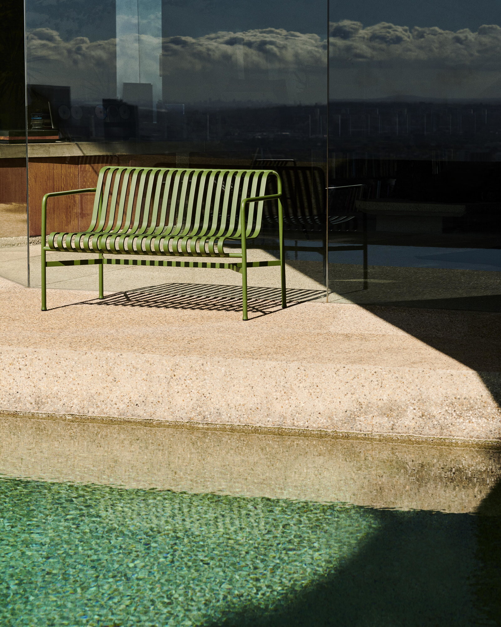 HAY Palissade dining bench, olive | Finnish Design Shop IE