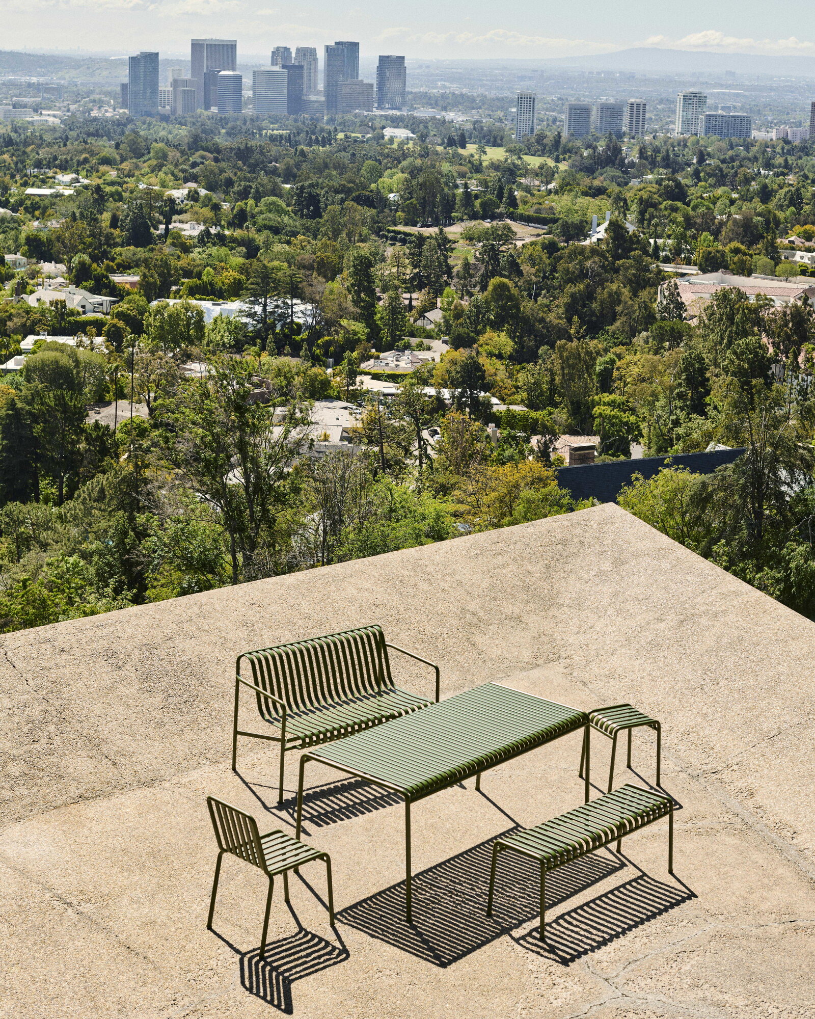 HAY Palissade dining bench, olive | Finnish Design Shop